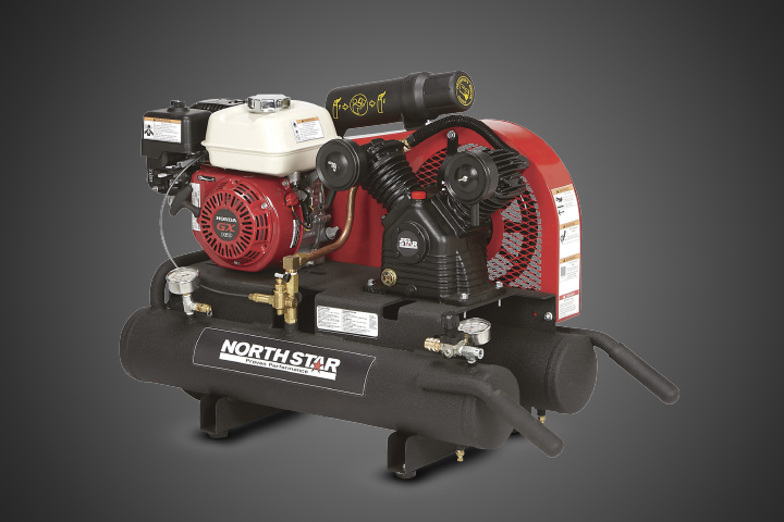 NorthStar Wheelbarrow Air Compressor, Gas-Powered Honda GX160 OHV ...