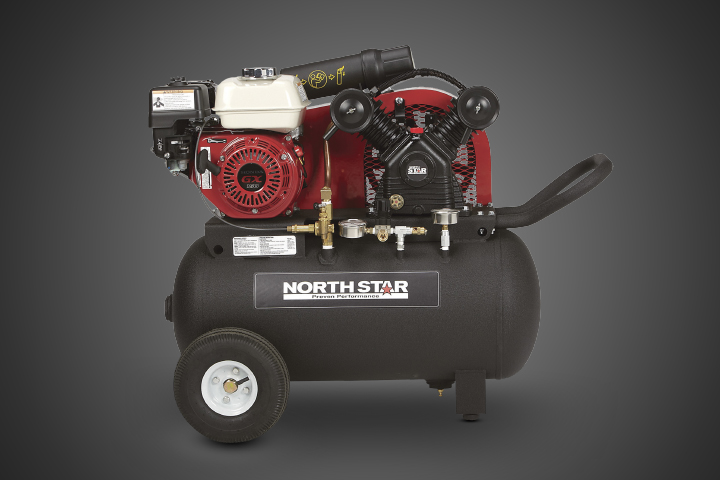 NorthStar Portable Gas-Powered Air Compressor, Honda 163cc OHV Engine ...