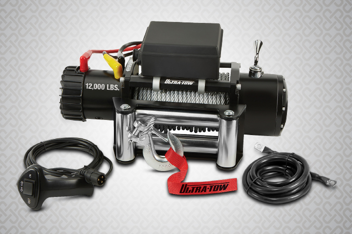 Ultra-Tow 12 Volt DC-Powered Off-Road Vehicle Winch, 12,000-Lb ...