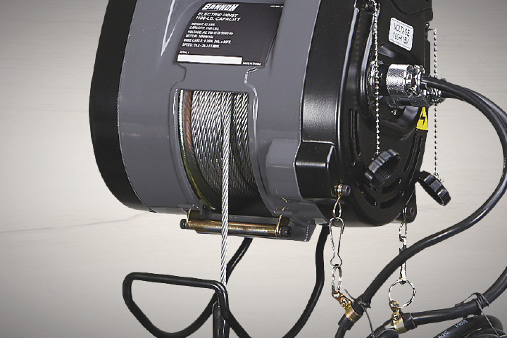 Bannon Compact Electric Cable Hoist, 1100-Lb. Capacity, 95ft. Lift, 110 ...