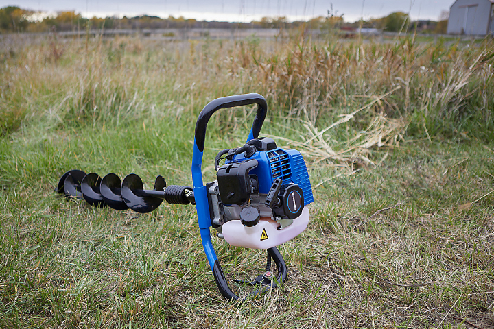 Powerhorse One-Person Earth Auger Powerhead, 52cc 2-Cycle Gas Engine w ...