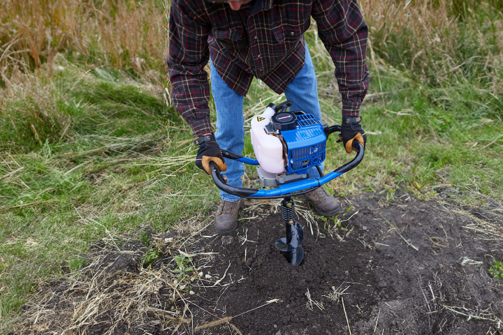 Powerhorse One-Person Earth Auger Powerhead, 52cc 2-Cycle Gas Engine w ...