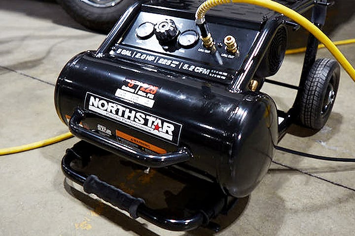 NorthStar 5-Gallon Electric Air Compressor Cart, 2 HP Universal Motor ...