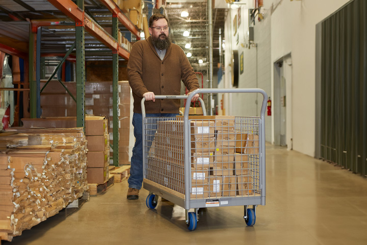 Strongway Side-Panel Platform Cart, 2000-Lb. Capacity, 48in.L x 24in.W ...