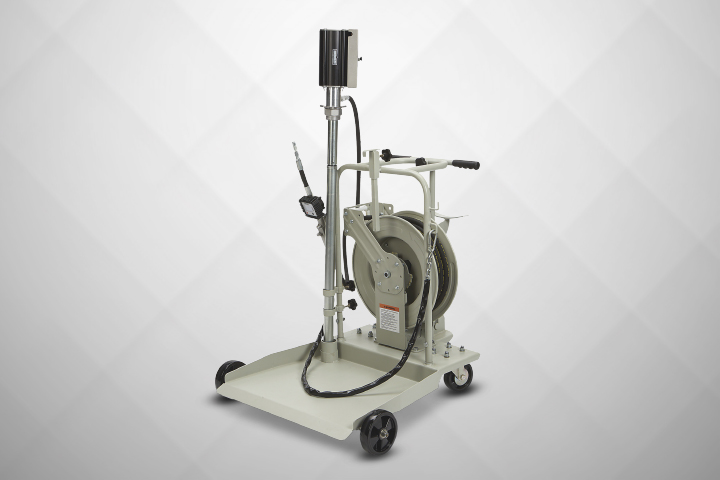Roughneck Air-Operated 6.5:1 Oil Pump Kit with Cart and Hose Reel, 4.7 ...