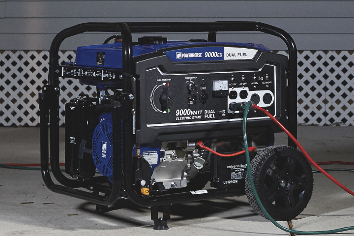 Powerhorse Dual Fuel Generator, 9000 Surge Watts, 7250 Rated Watts ...