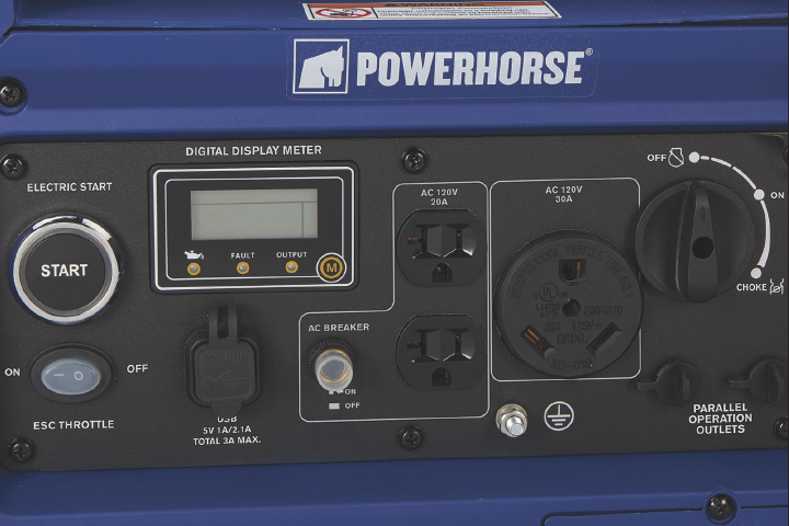 Powerhorse Inverter Generator, 4500 Surge Watts, 3500 Rated Watts ...