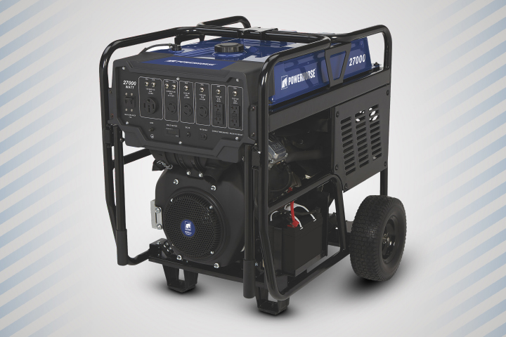 Powerhorse Generator, 27,000 Surge Watts, 18,000 Rated Watts, Electric ...