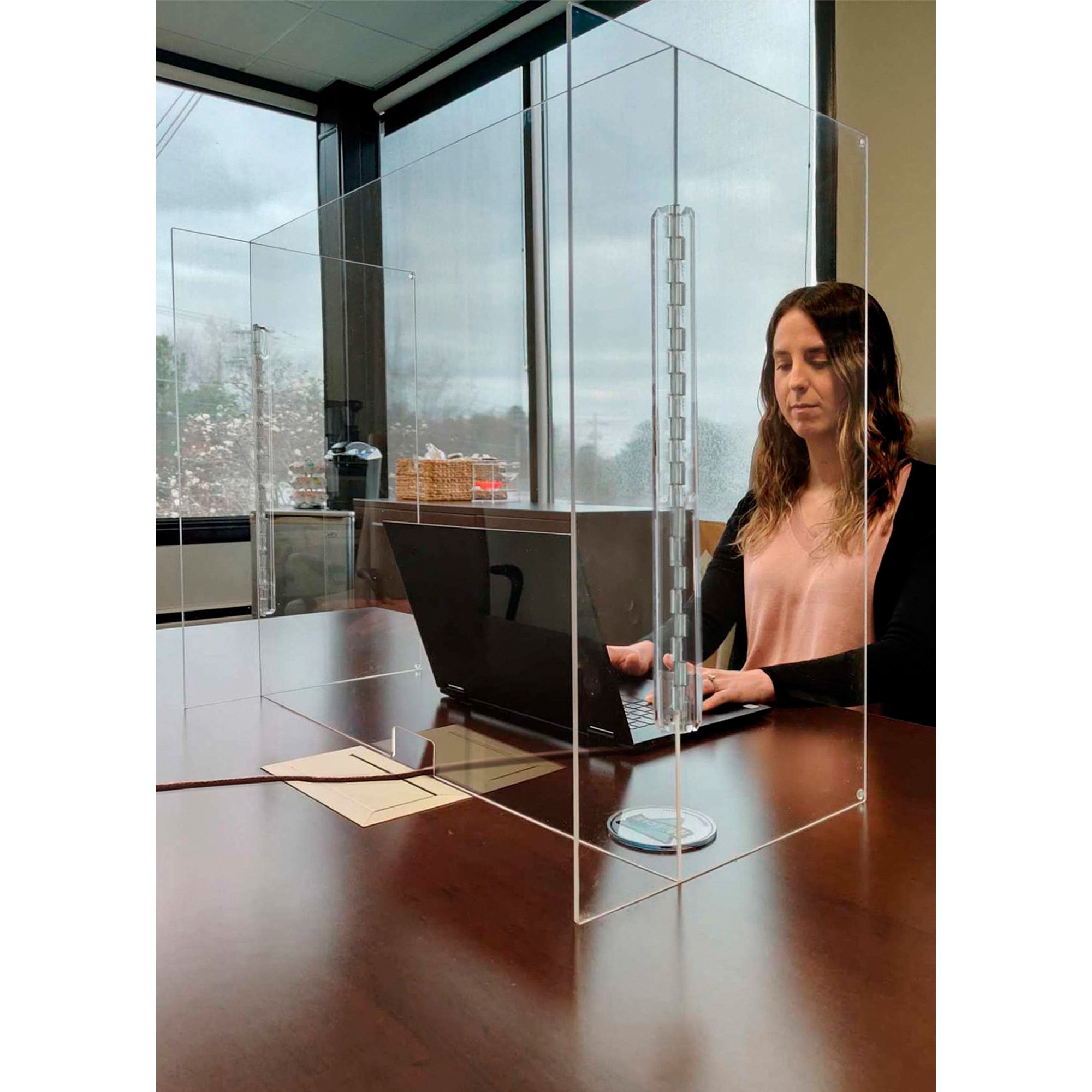 National Marker Foldable Acrylic Protective Workstation Shield — 30in.L ...