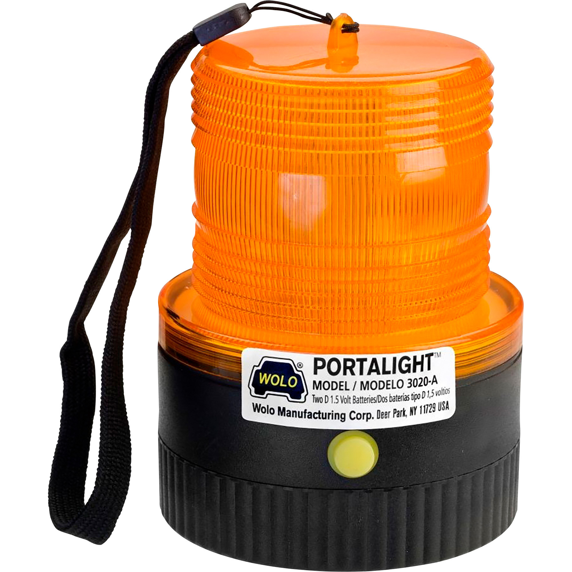 WOLO Portalight Beacon Warning Light, Battery Powered, Amber, Magnetic ...