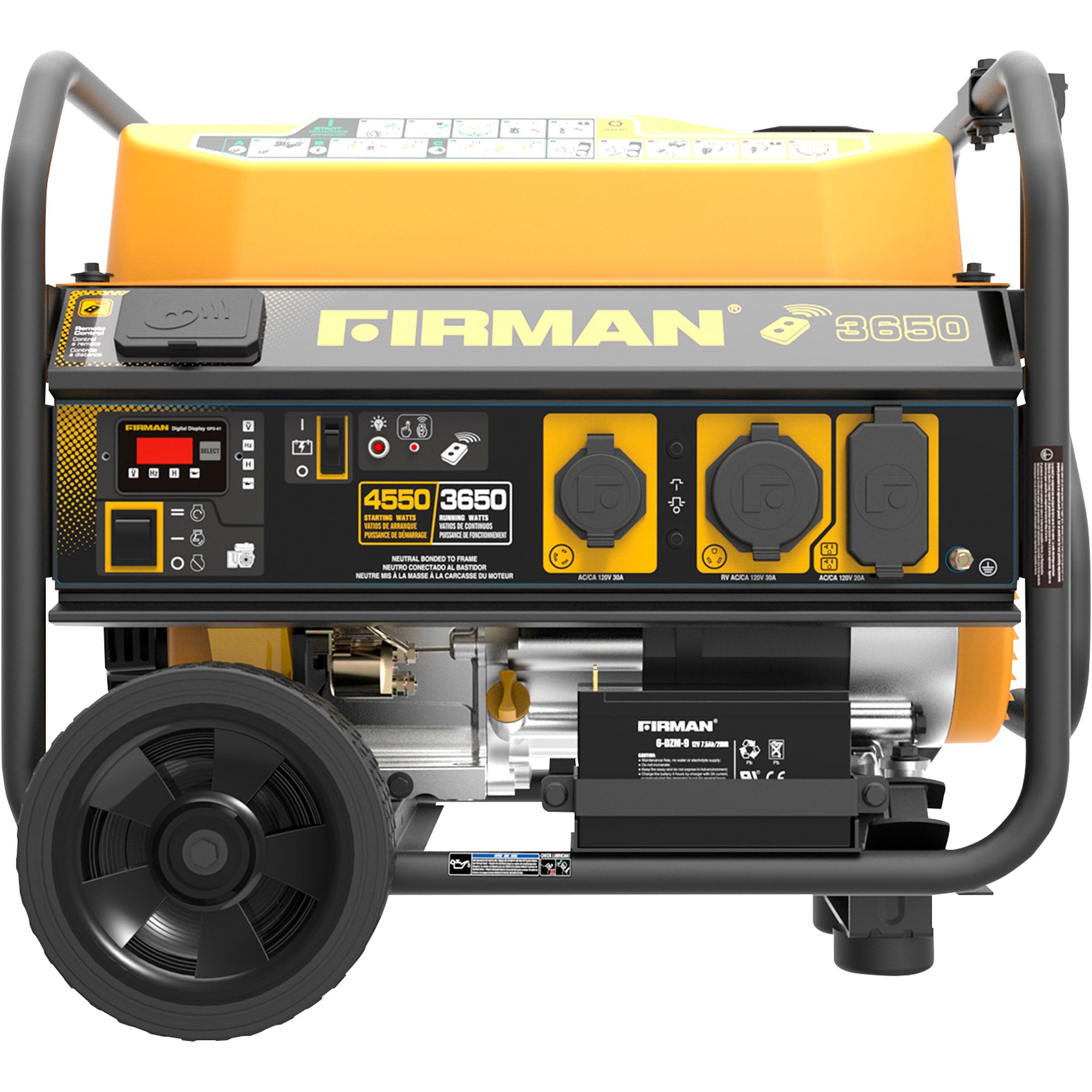 Firman Portable Generator — 4550 Surge Watts, 3650 Rated Watts ...