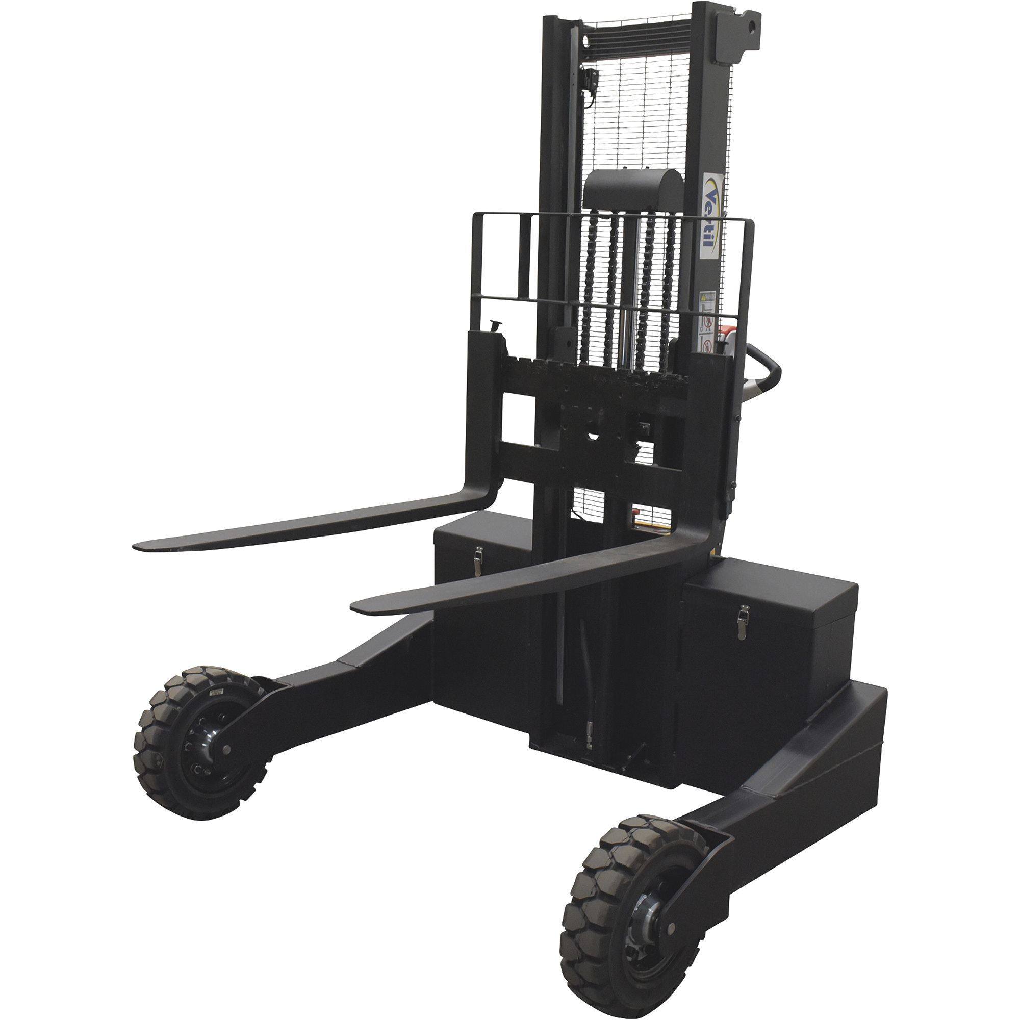 Vestil, Rough terrain powered stacker 3k capacity, Load Capacity 3000 ...