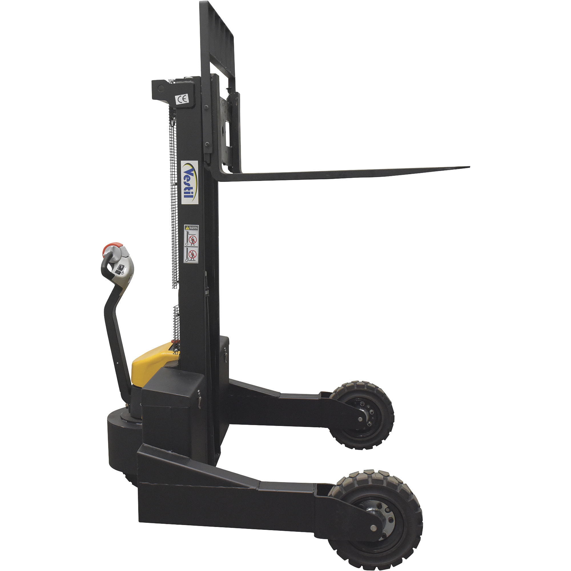 Vestil, Rough terrain powered stacker 3k capacity, Load Capacity 3000 ...