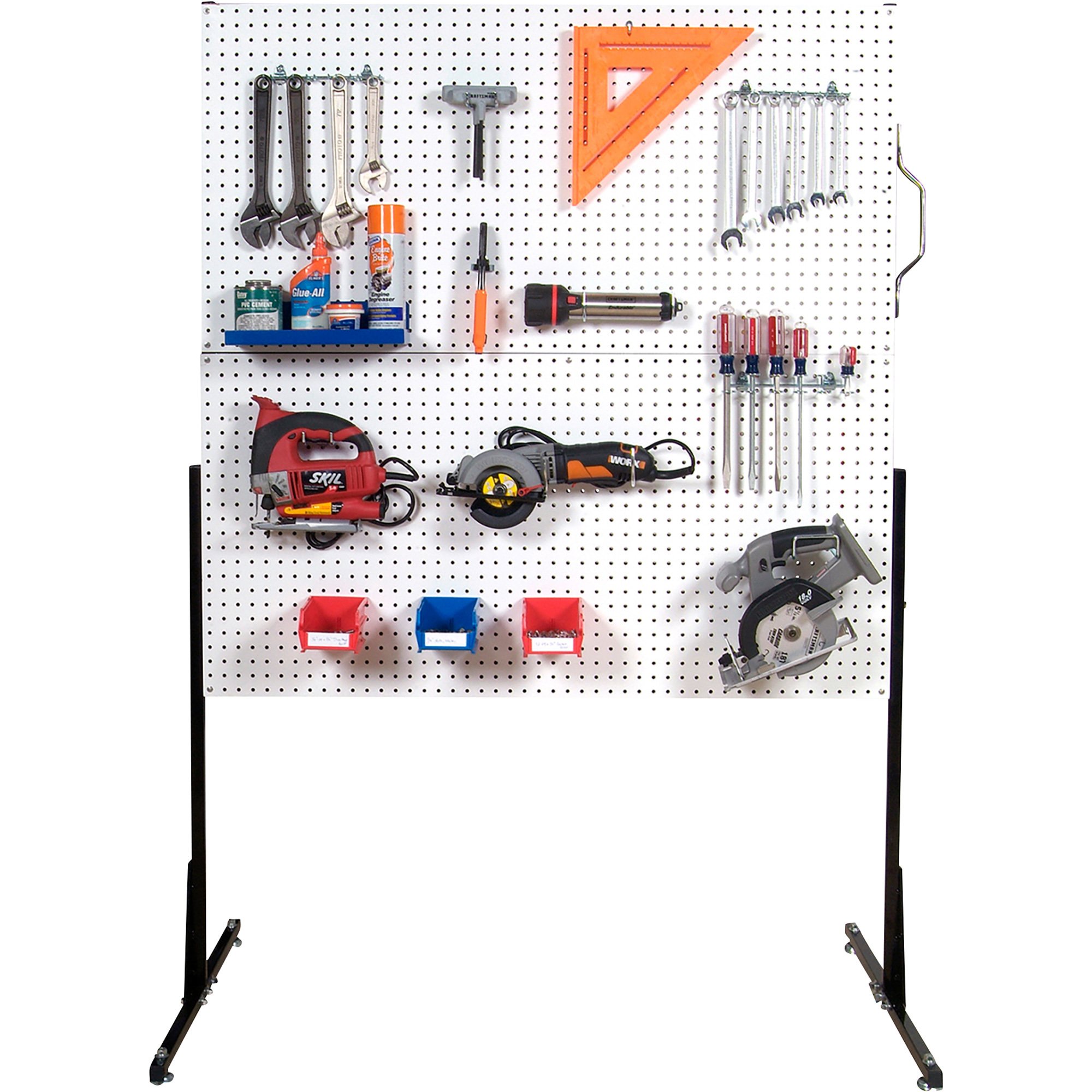 Triton Products XtraWall HDF Pegboard Unit — 36.375in.L x 50.5in.W x 74 ...