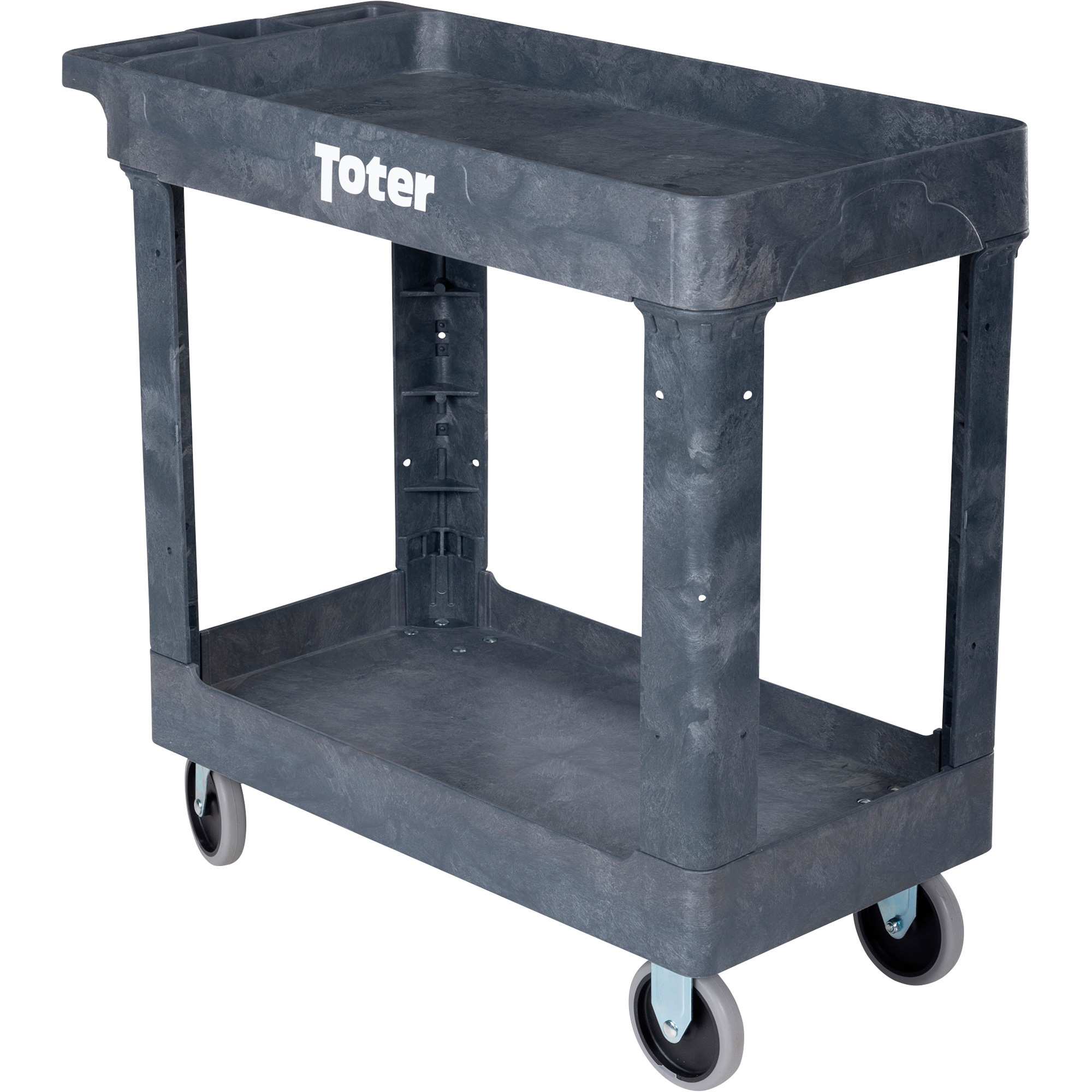 TOTER Flat Utility Cart with Lip - 550-Lb. Capacity, 36in.L x 17in.W x ...