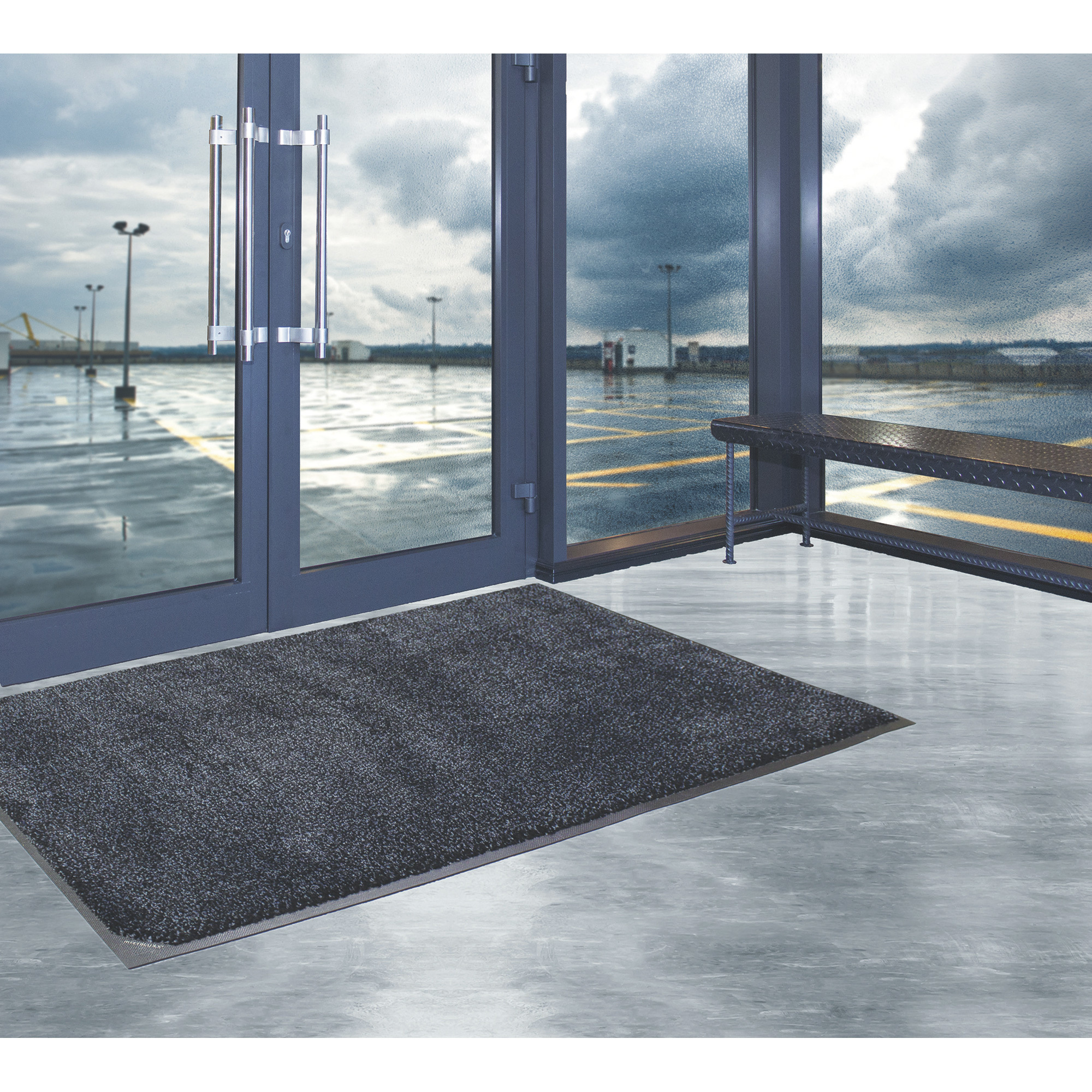 MA Matting MicroLuxx Universal Cleat Safety Entrance Mat, Slate Gray ...