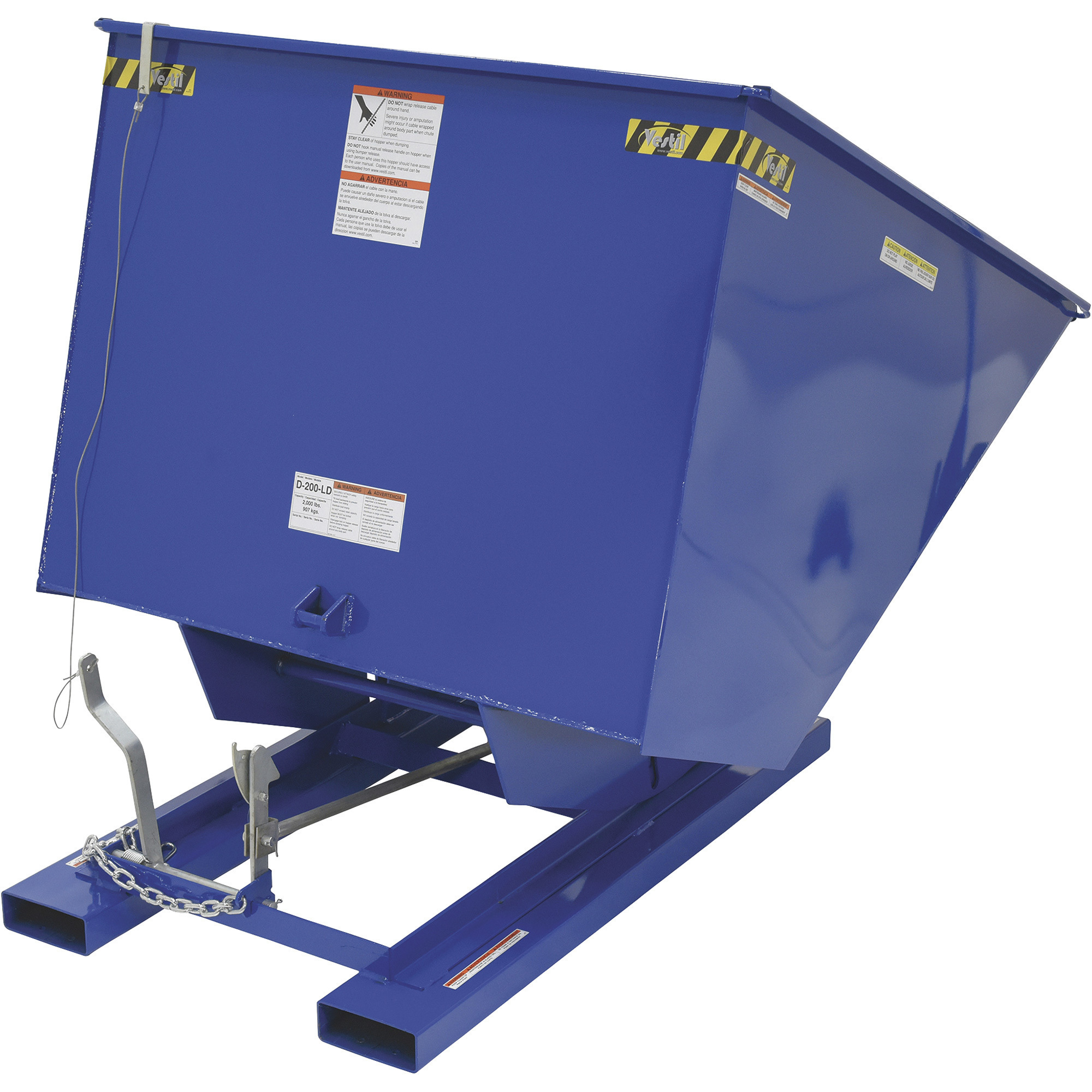 Vestil Self-Dumping Hopper, 67°, 4,000-lb. Capacity, 2 Cubic Yard ...