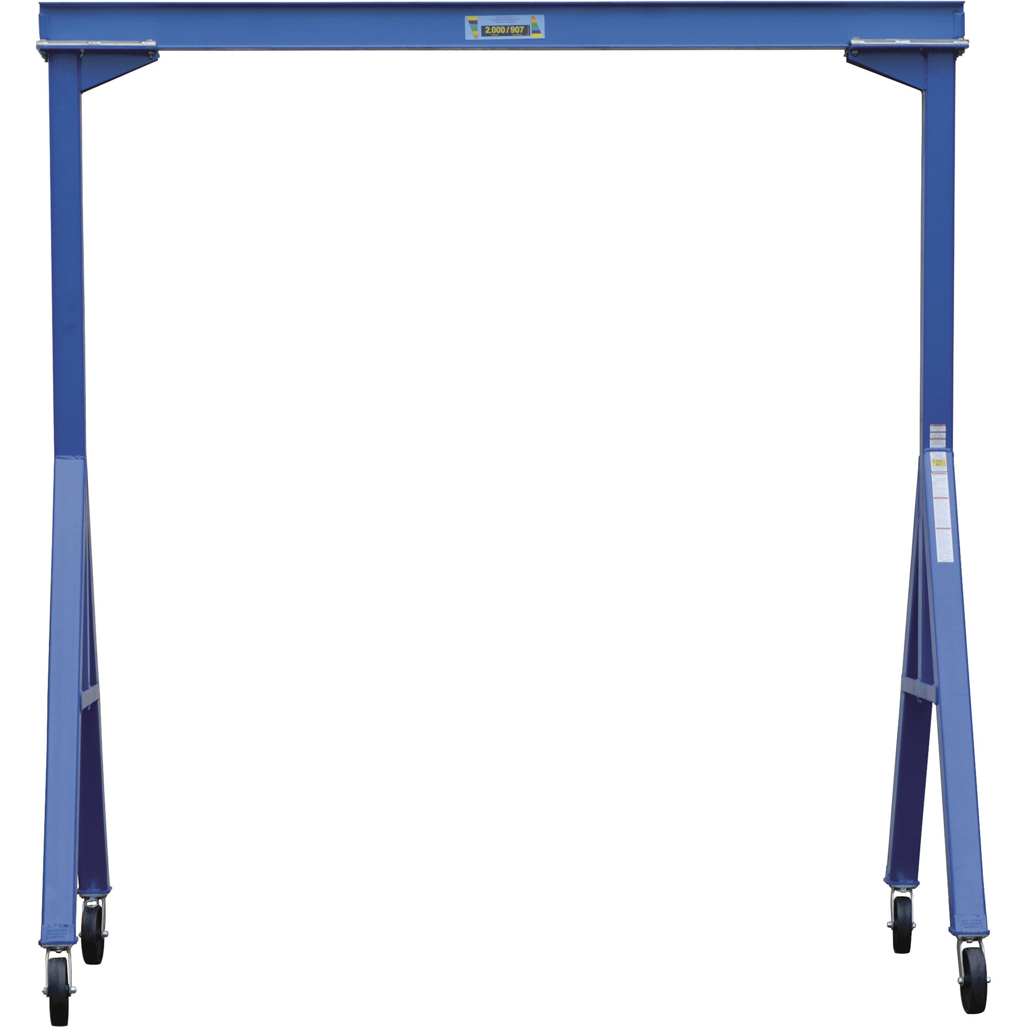 Vestil Steel Fixed Gantry Crane with Glass Filled Nylon Casters , 2,000 ...