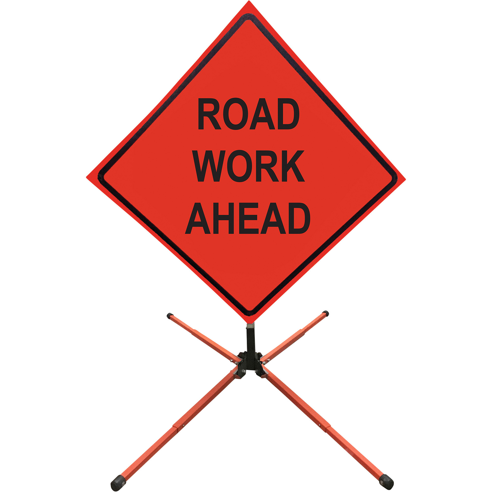 WATCHDOG Springless Sign Stand for Roll-Up Traffic Safety Sign, Orange ...