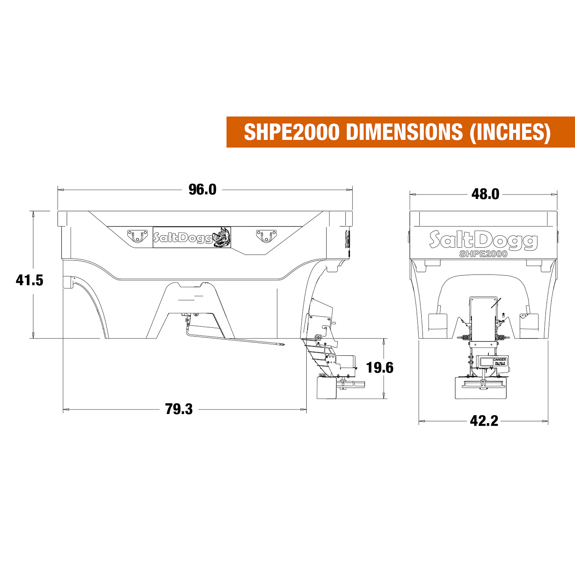 Buyers Products SaltDogg, Commercial Truck Bed Broadcast Rock Salt ...