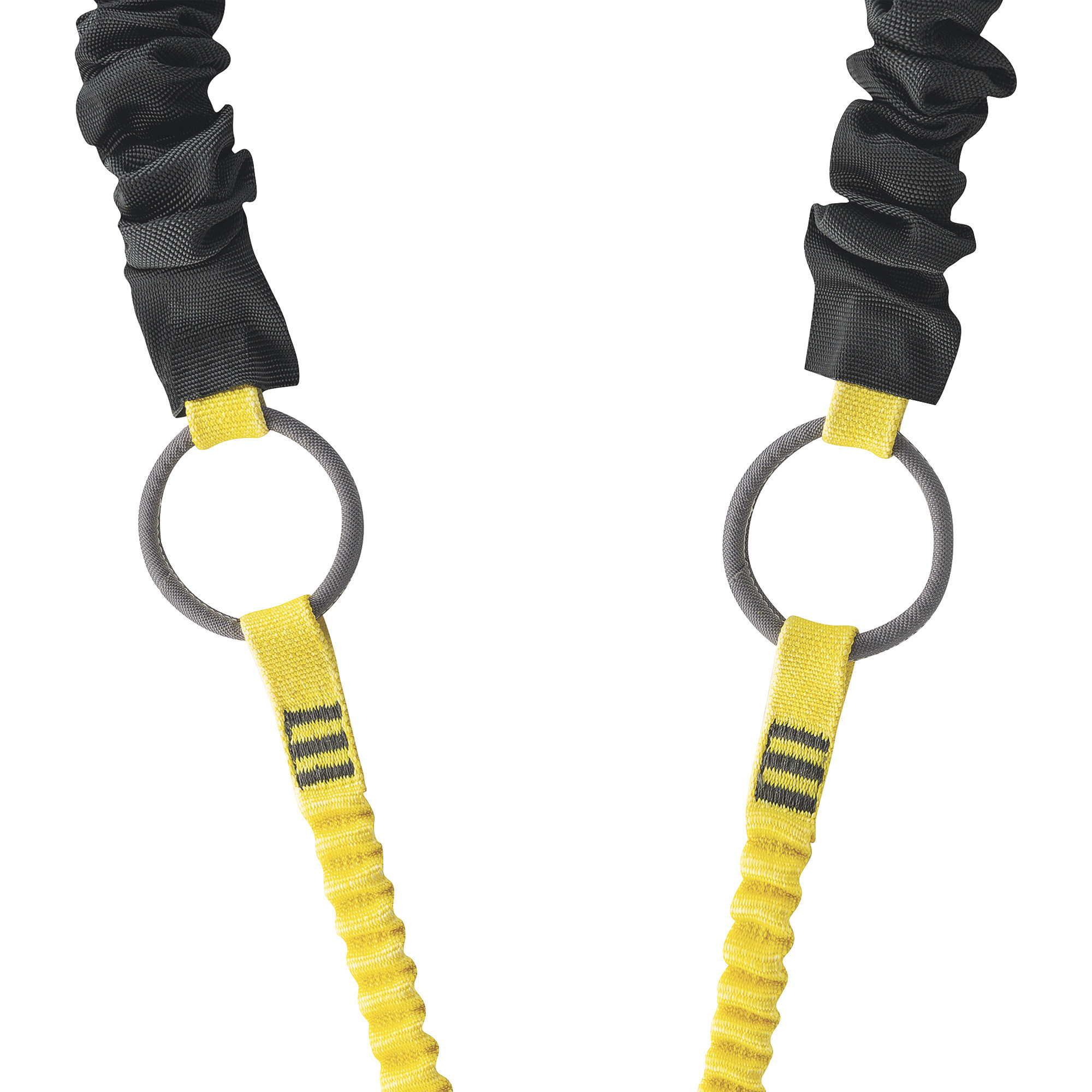 Petzl Double Lanyard with Tie-Back Rings and Energy Absorber, 4.9ft.L ...