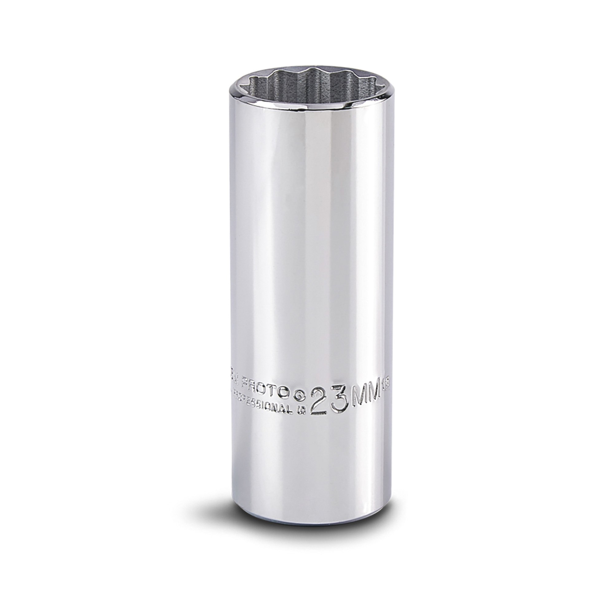 Proto 1/2in. Drive, 23mm Deep Socket — 12 Point, Model# J5323M ...