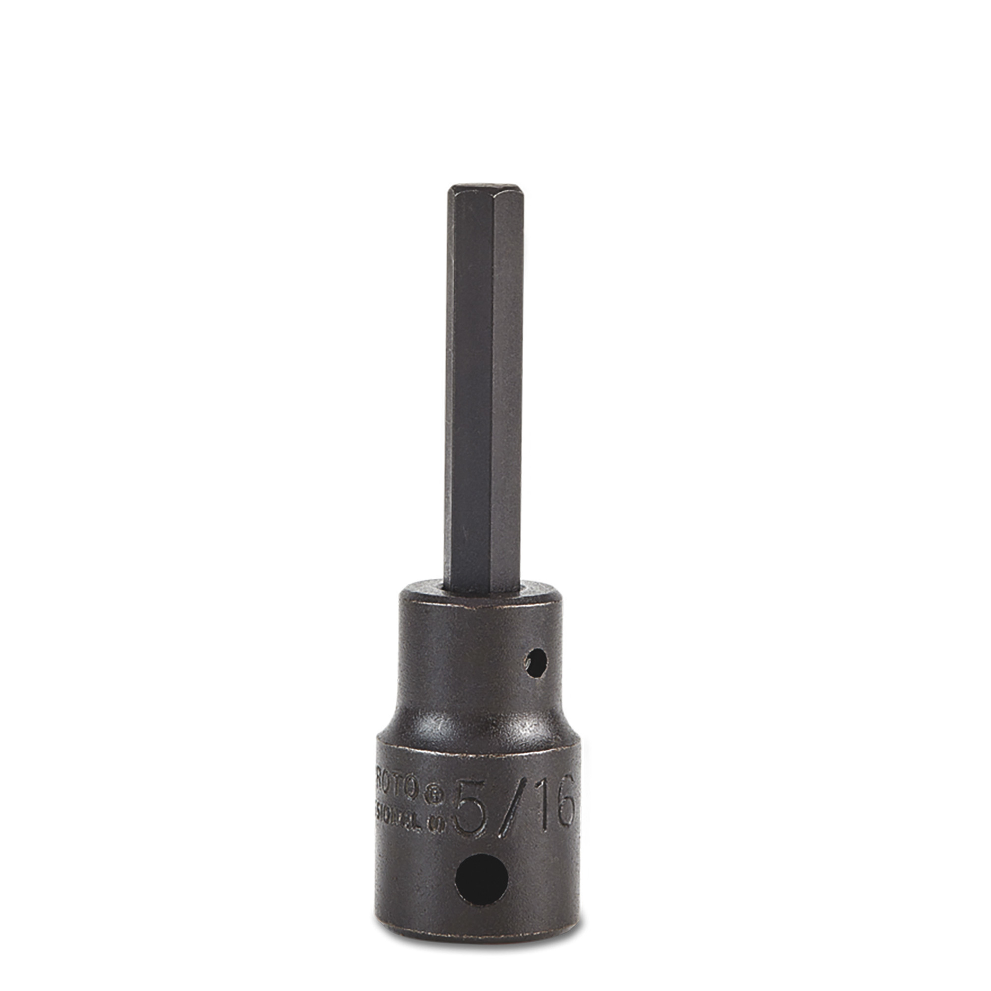 Proto 1/2in. Drive, 5/16in. SAE Hex Bit Impact Socket, Black Oxide ...