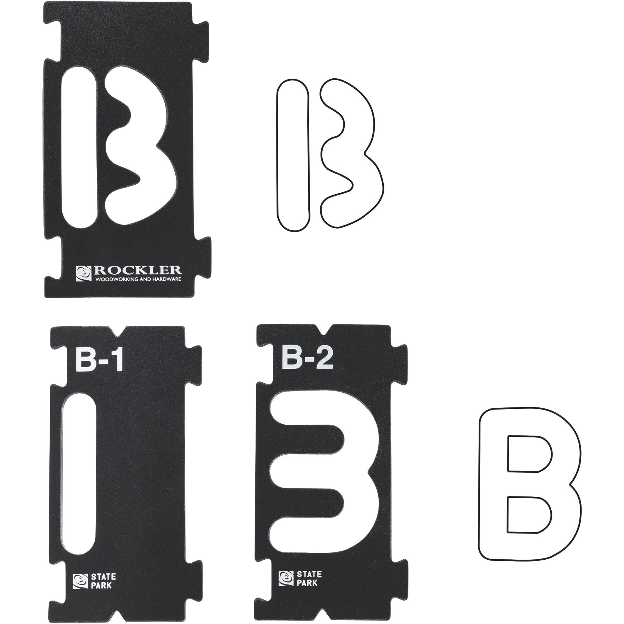 Rockler Interlock Signmaker's Templates — State Park Font Kit, 2in ...