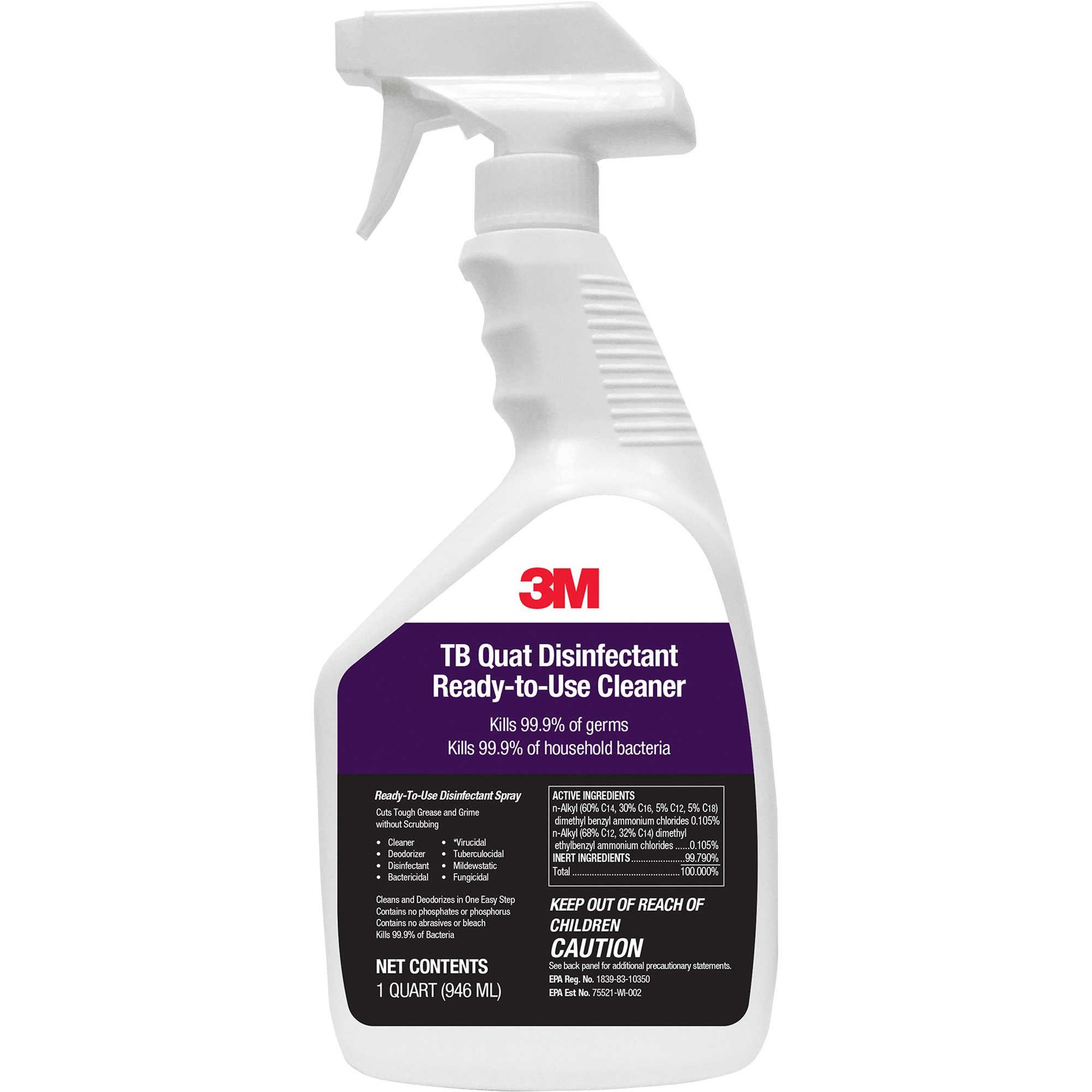3M TB Quat Ready-to-Use Disinfectant Cleaner — 32-Oz. Spray Bottle ...