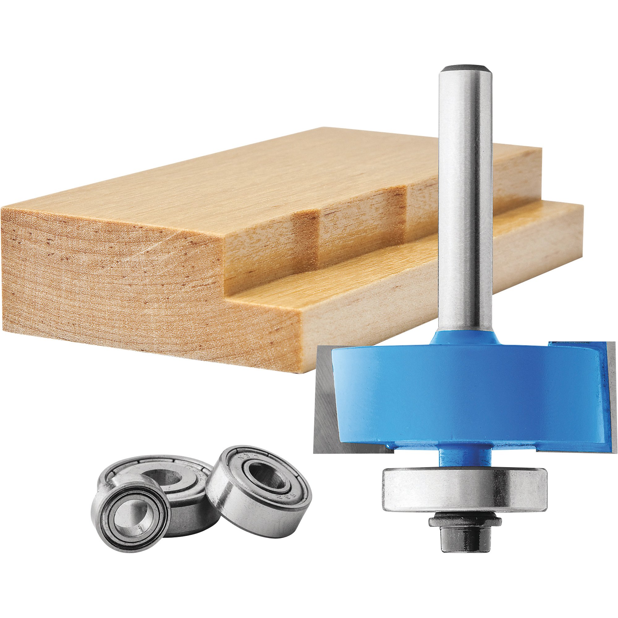 Rockler Rabbeting Router Bit 6-Pc. Set — 1/4in. Shank, Includes Allen ...