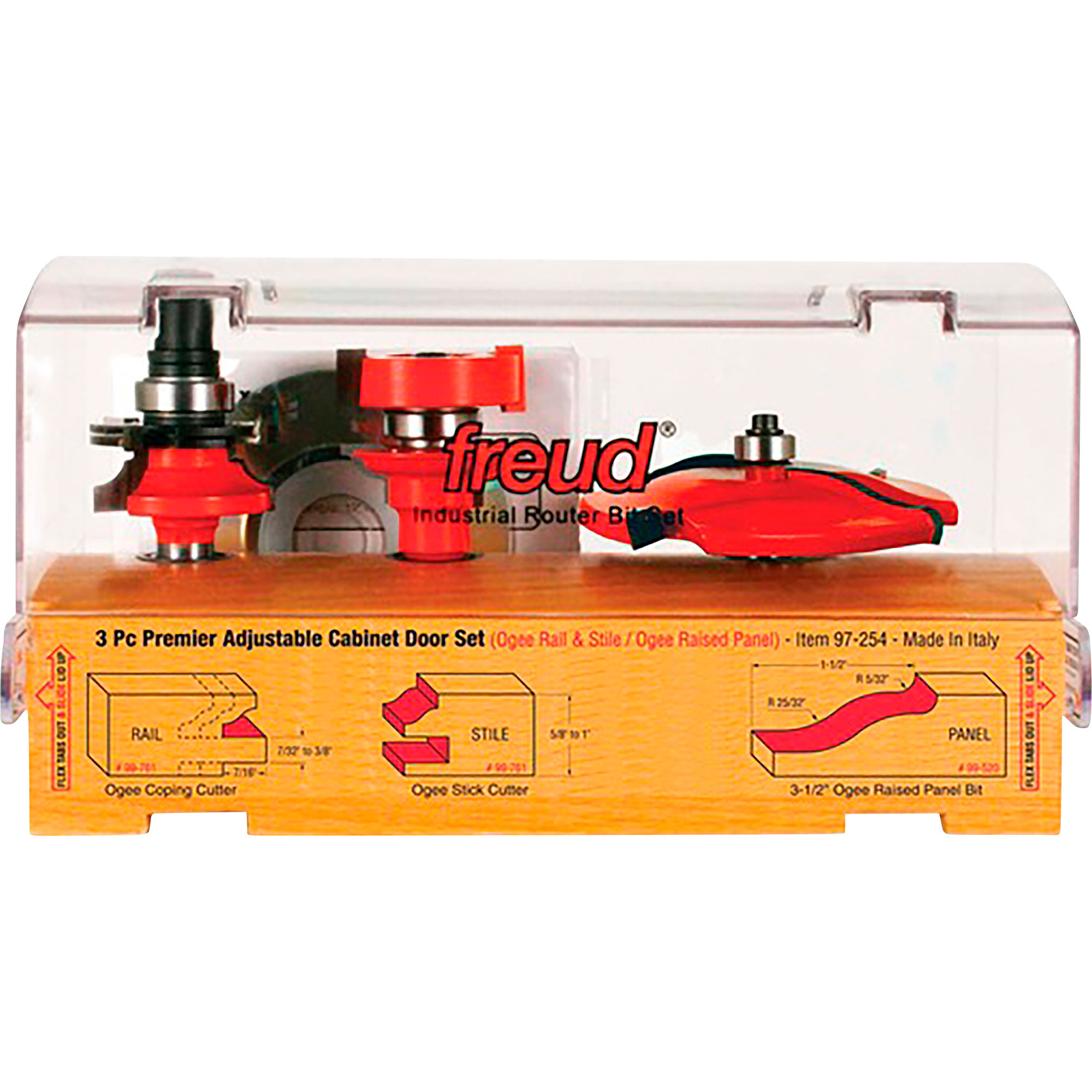 Freud 3-Piece Ogee Cope and Stick Router Bit Set,1/2in. Shank, Model ...