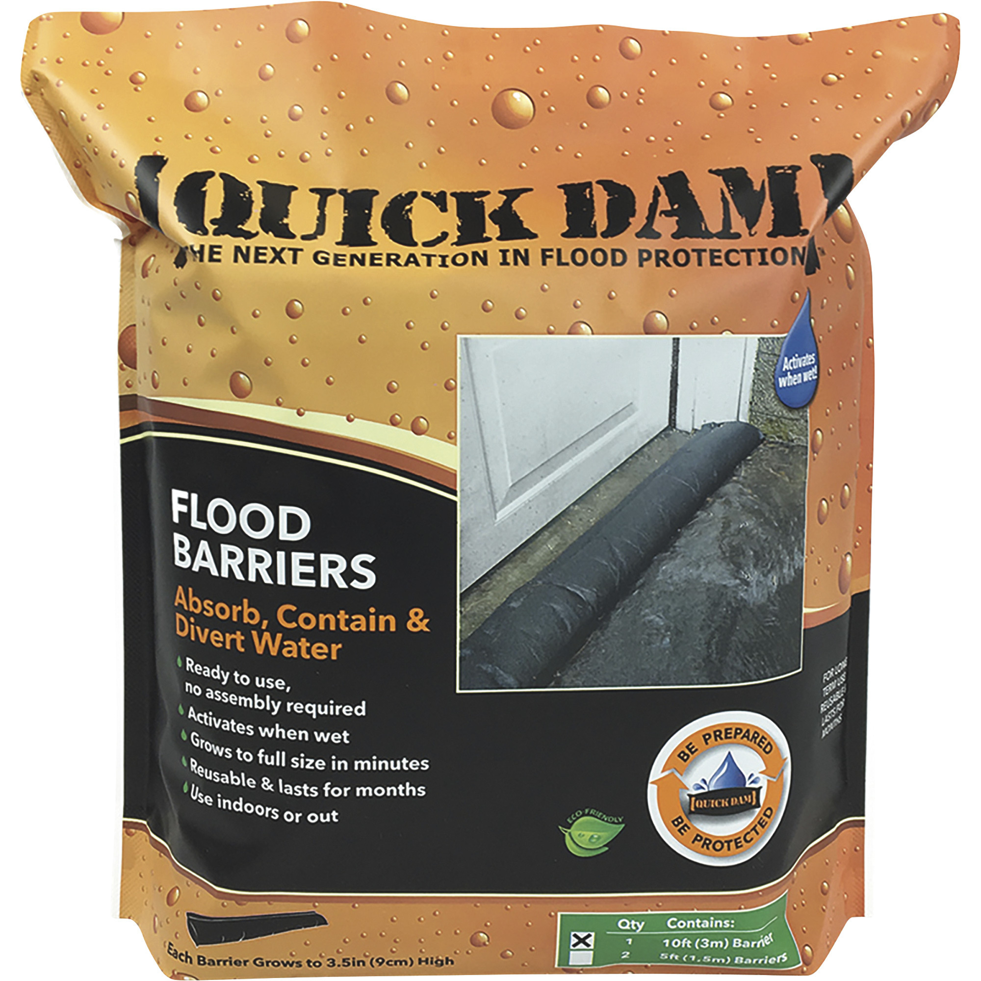 Quick Dam Emergency Flood Pump Kit with 10 Flood Barriers, Model# QDPK3 ...