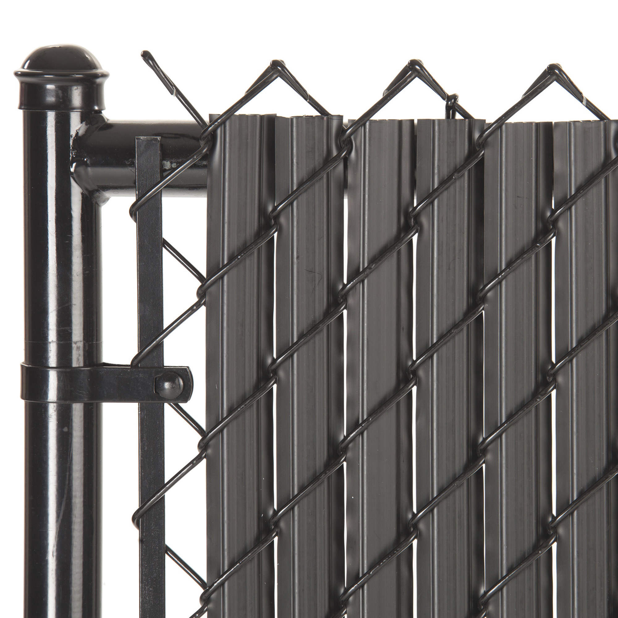 SoliTube Slats Chain Link Fence Privacy Slats, Black, 82 Slats, Model ...