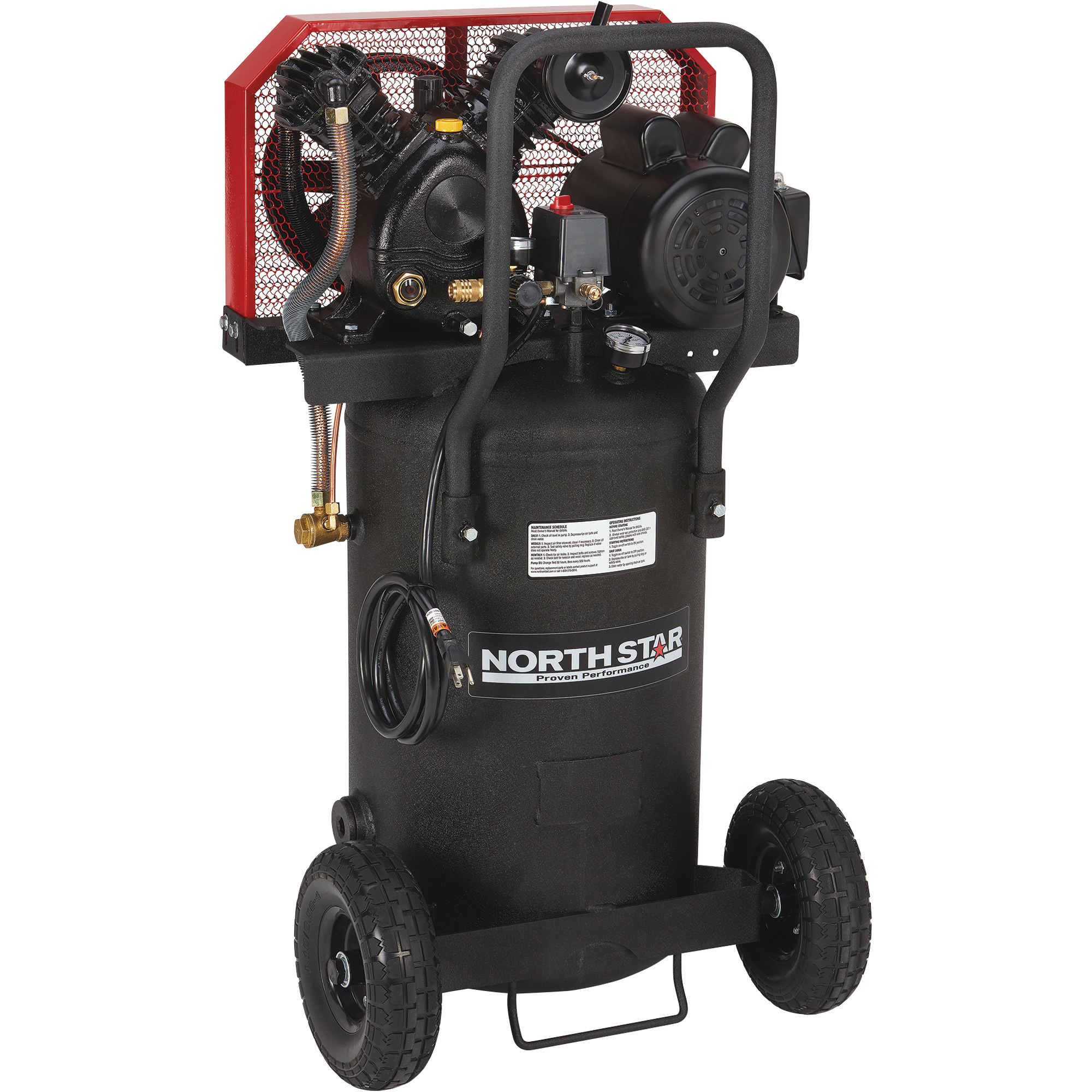 NorthStar Portable Electric Air Compressor — 2 HP, 20-Gallon, Two-Stage ...