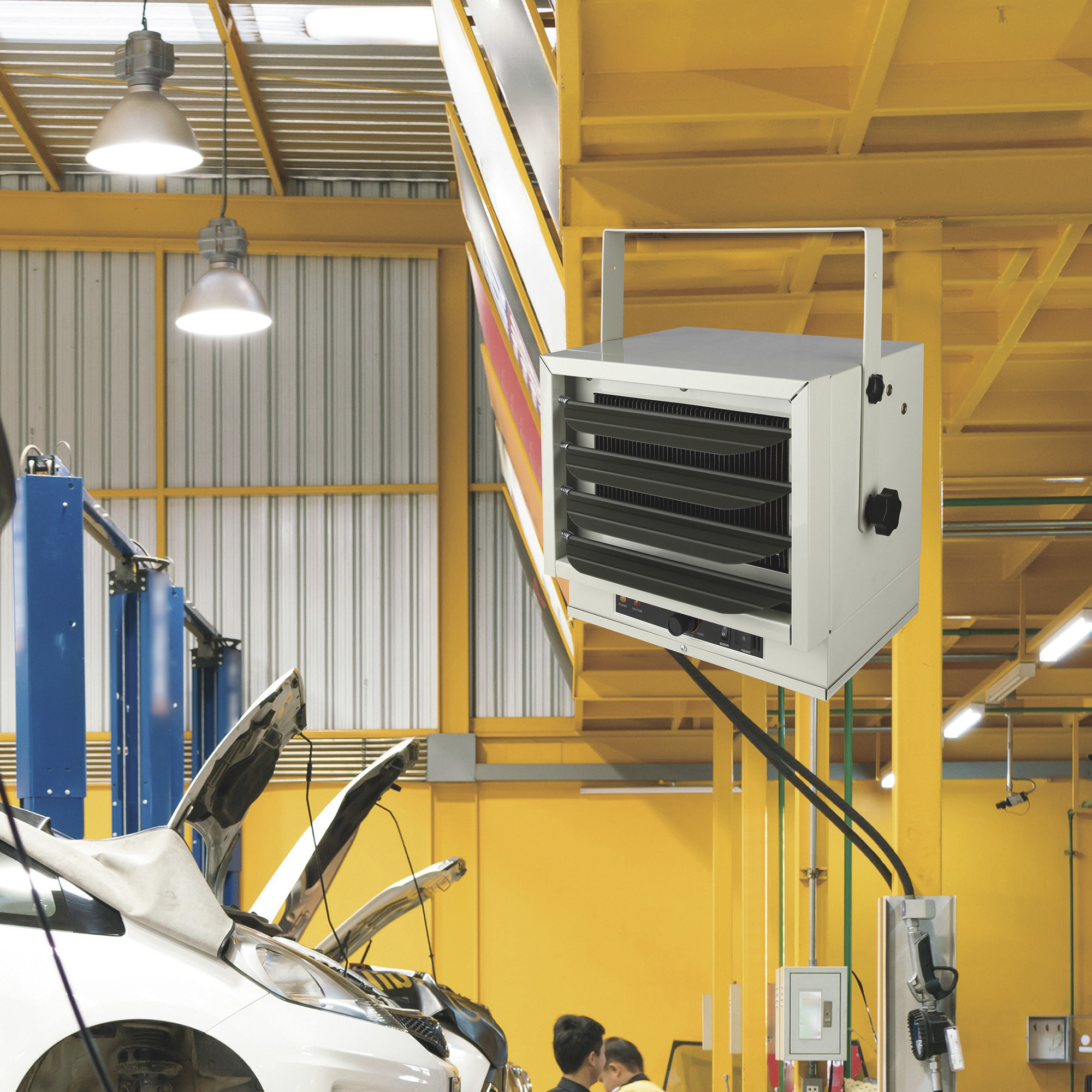 Lifeplus Ceiling-Mount Garage Heater, 25,589 BTU, 240 Volt, Model ...