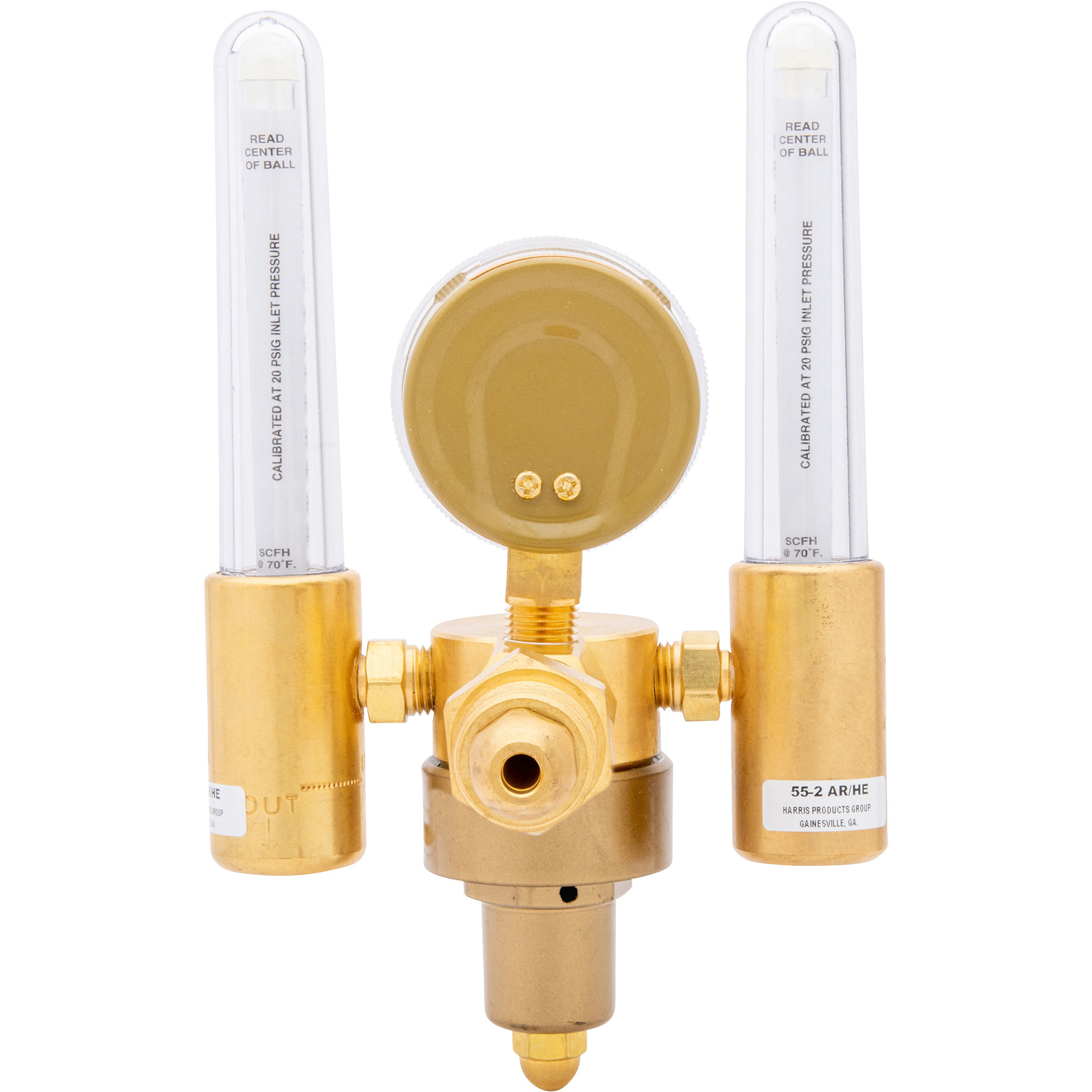 Harris 356 Series Dual Flowmeter/Regulator, Argon 0-40 SCFH, Helium 0 ...