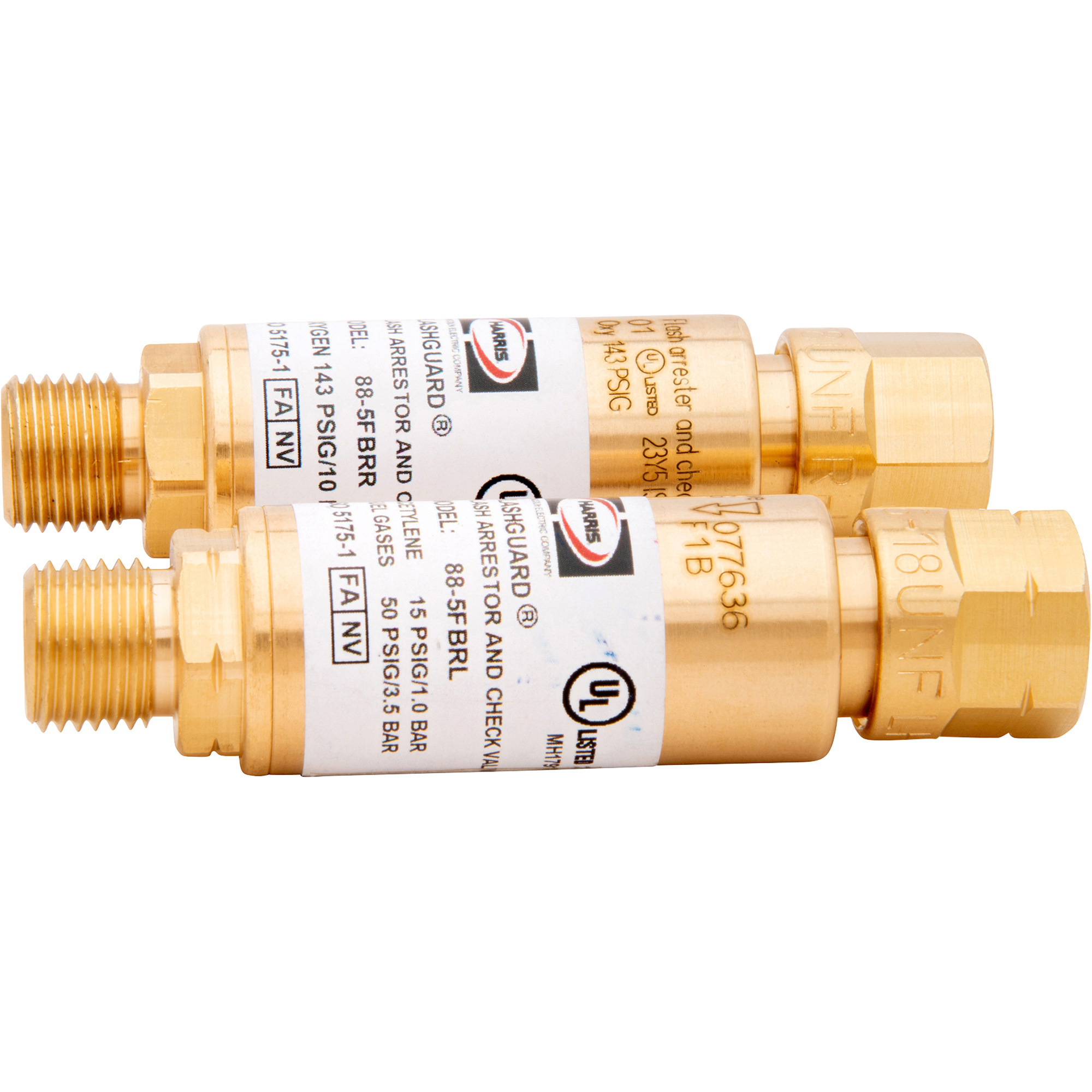 Harris Regulator-Type Flashback Arrestor Set, 9/16in. 18RL Connector ...