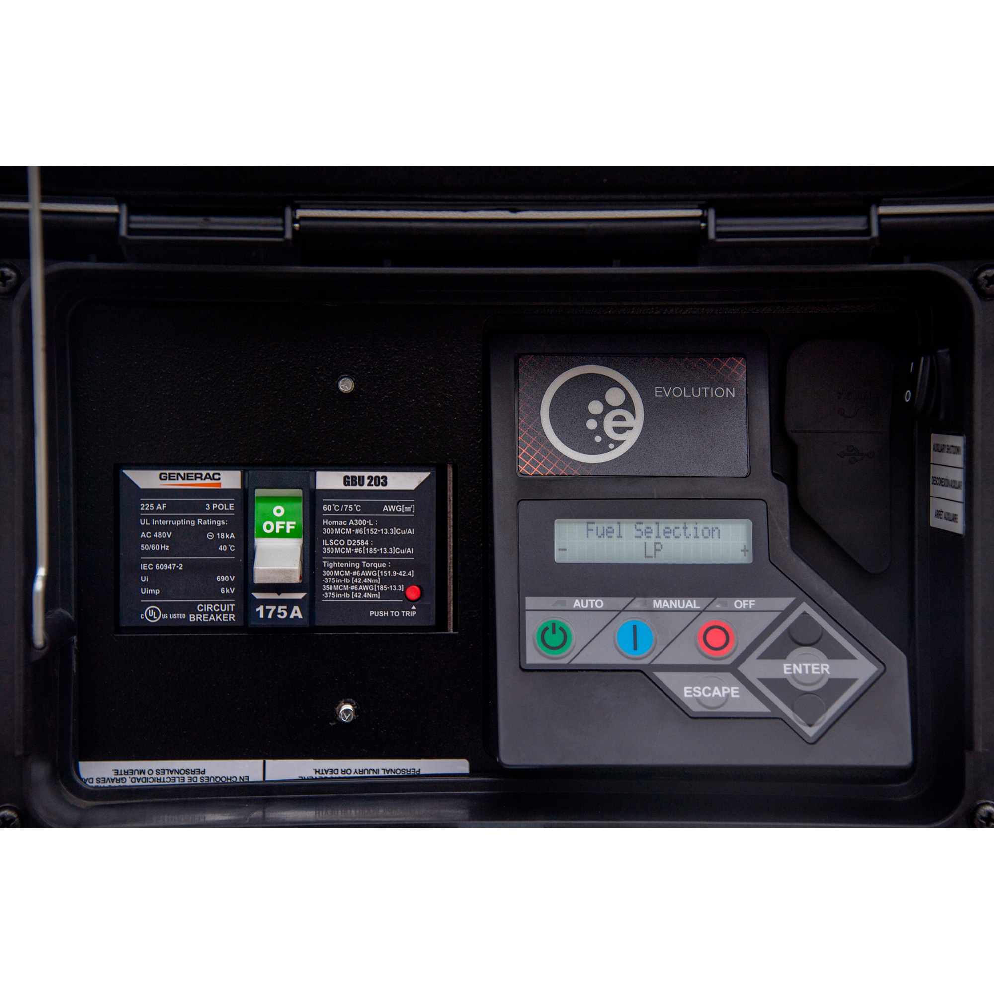 Generac Protector Series Home Standby Generator, 60kW, LP/NG, 120/208 ...