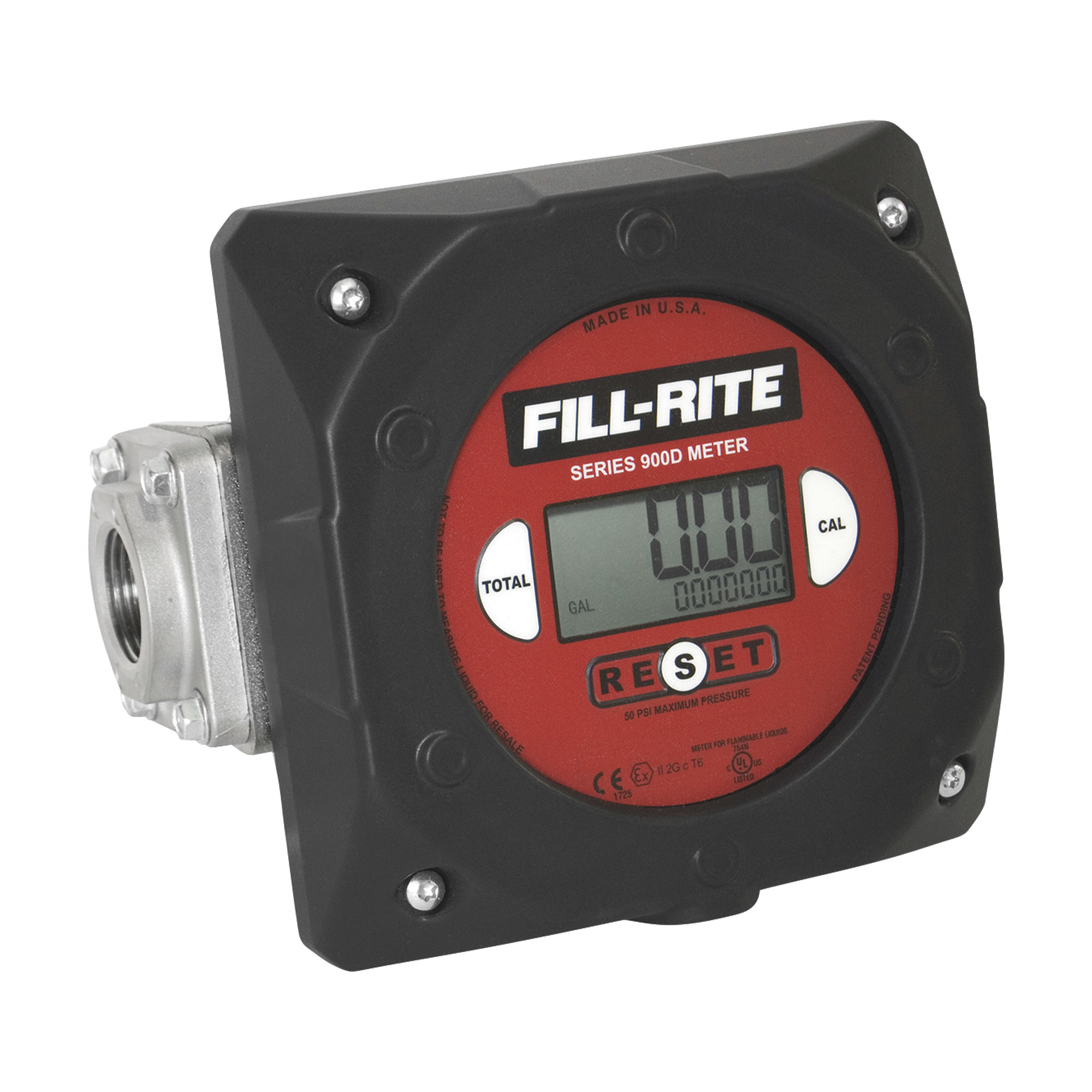 Fill-Rite Digital Fuel Flow Meter, 1in. NPT Inlet/Outlet, 6 to 40 GPM ...