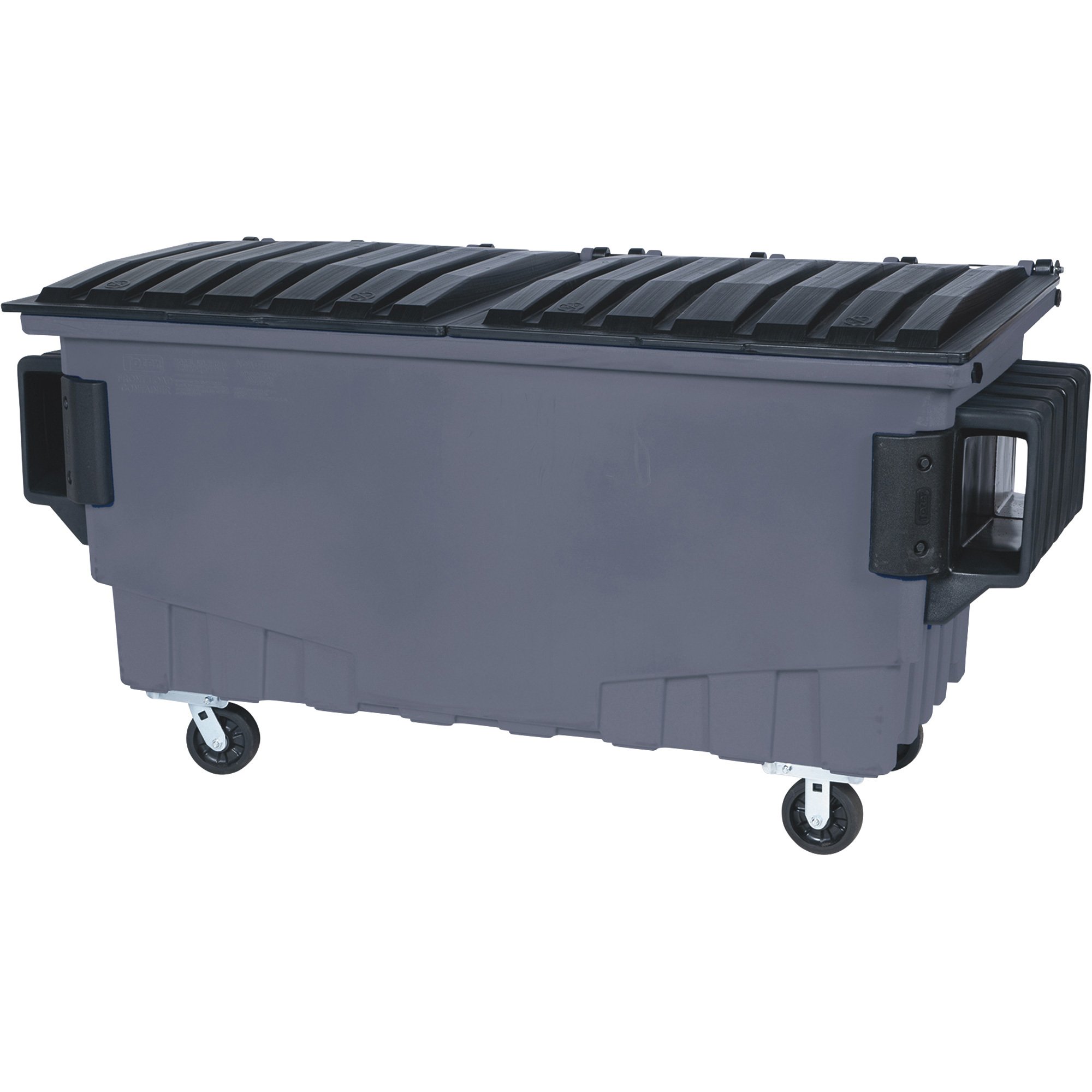 Toter Front Load Container Dumpster — Dark Cool Gray, 1 Cu. Yd., 750-Lb ...