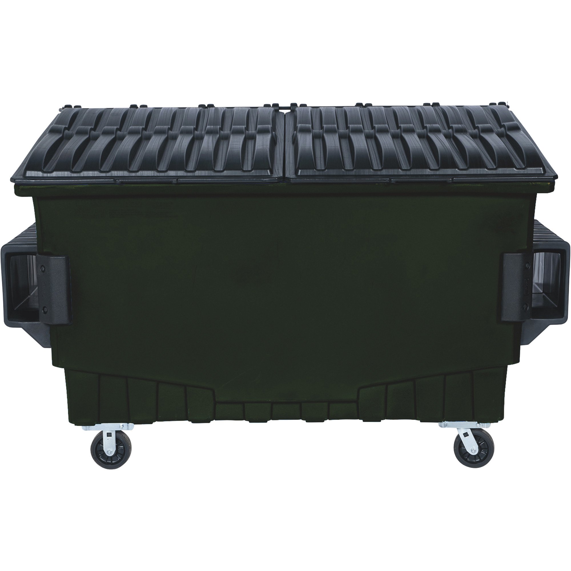 Toter Front Load Container Dumpster — Forest Green, 2 Cu. Yds., 1000-Lb ...
