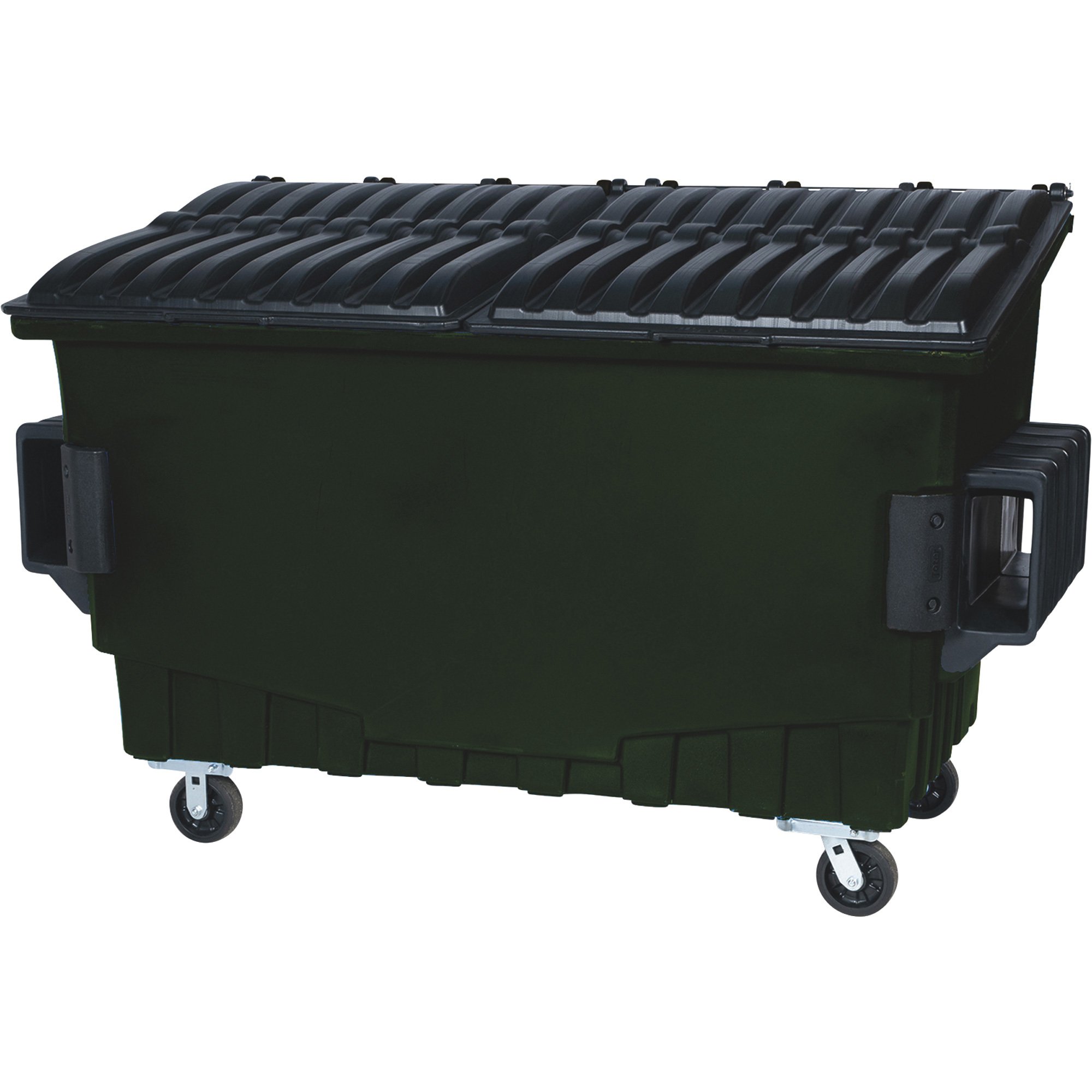 Toter Front Load Container Dumpster — Forest Green, 2 Cu. Yds., 1000-Lb ...