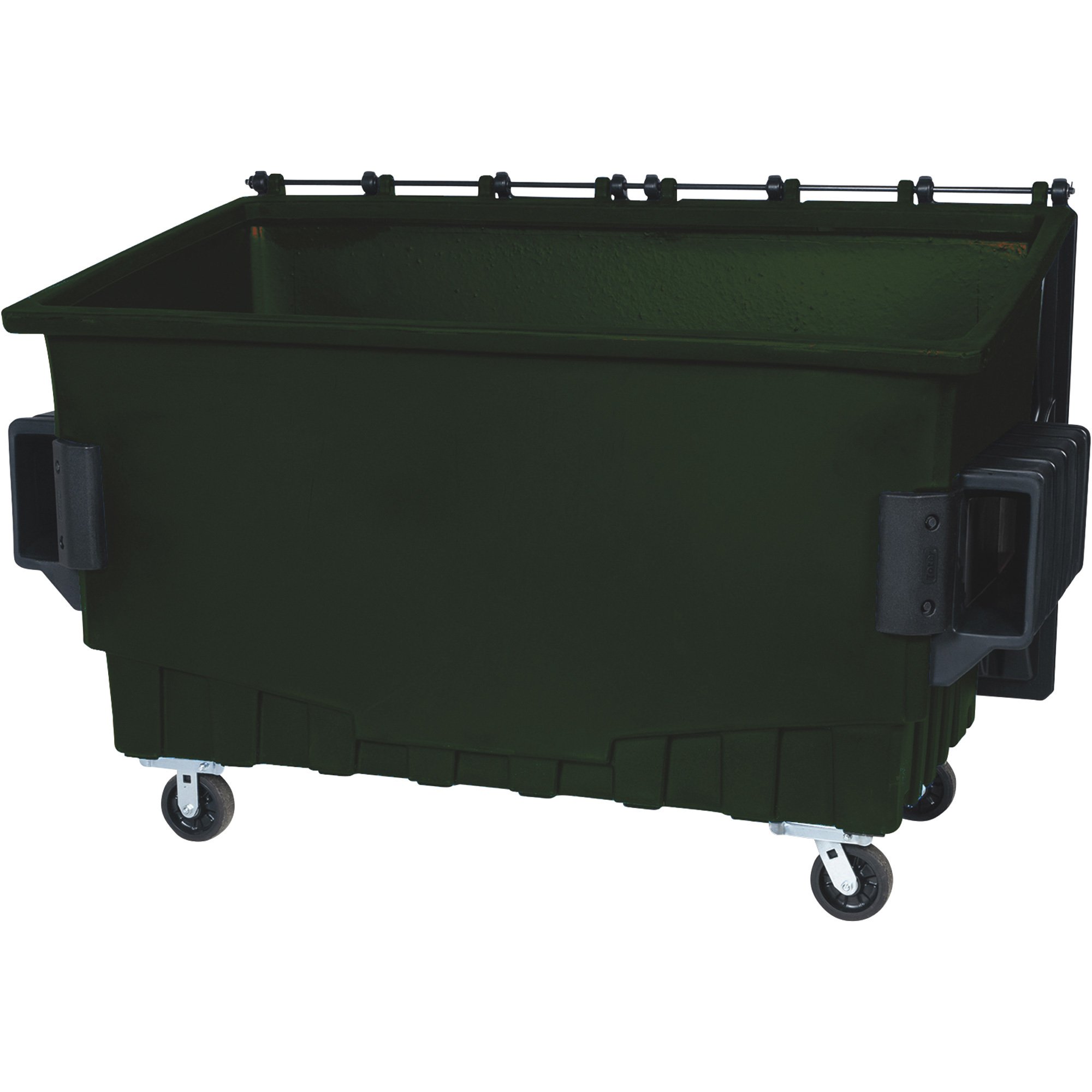 Toter Front Load Container Dumpster — Forest Green, 2 Cu. Yds., 1000-Lb ...