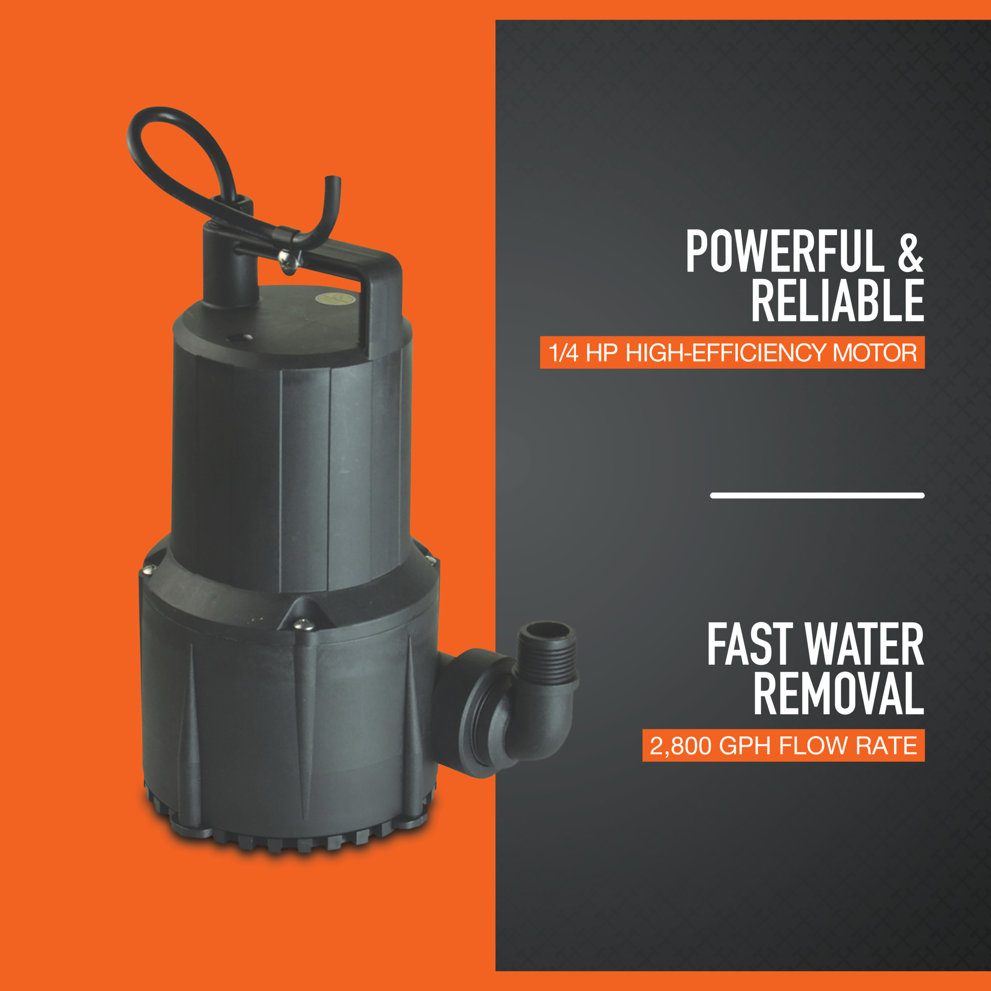 Ironton Thermo Utility Pump, 2800 GPH, 1/4 HP, 1-1/4in. | Northern Tool