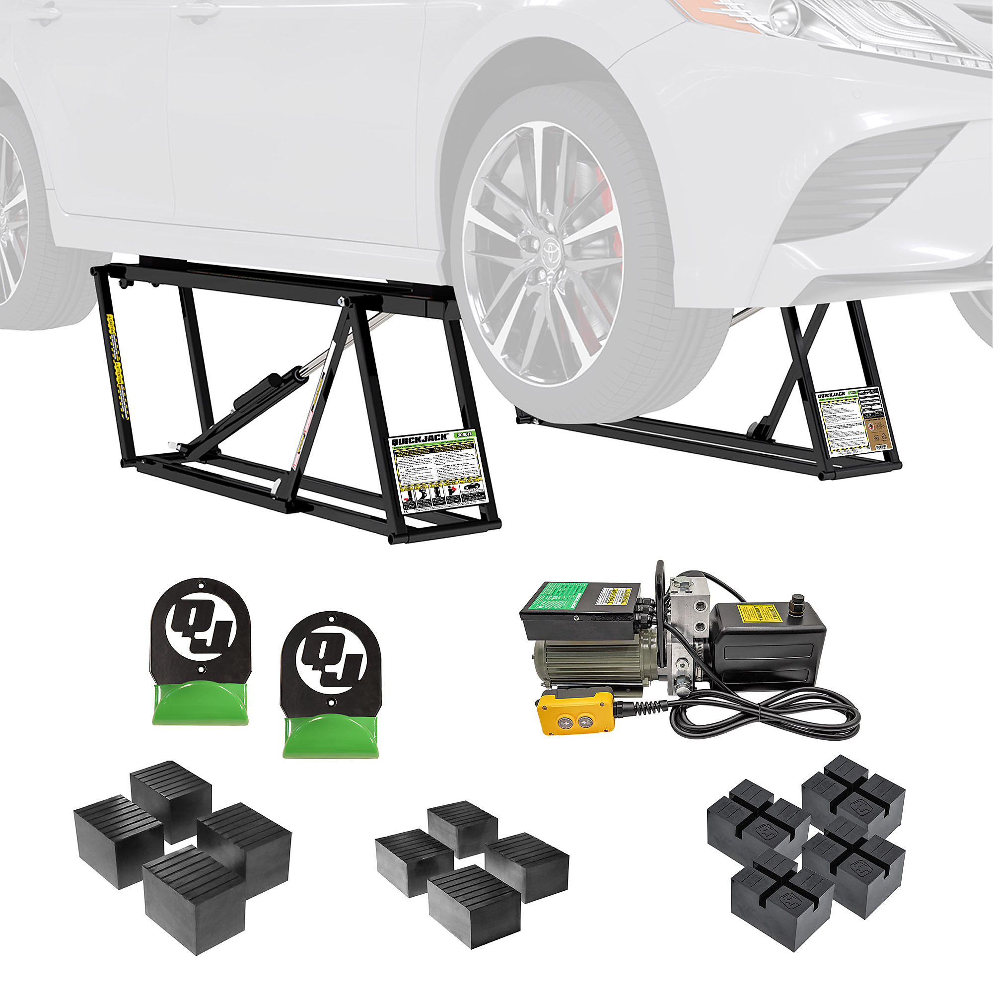 QuickJack Portable Car Lift Package, 5000-Lb. Capacity, 110 Volts ...
