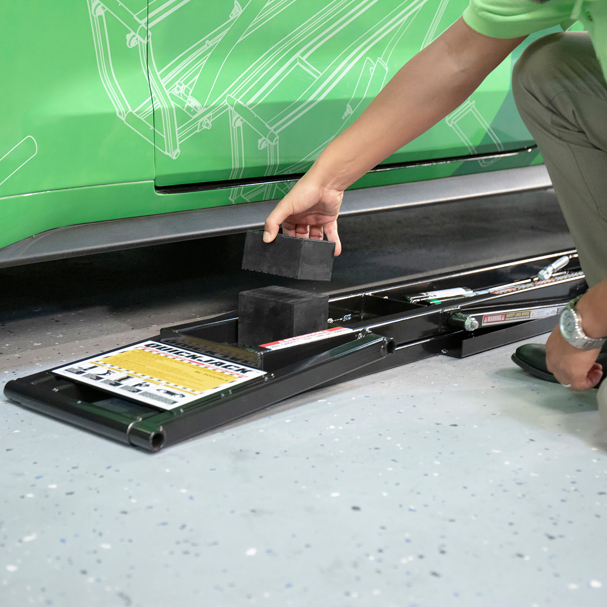 QuickJack Portable Car Lift Package, 5000-Lb. Capacity, 110 Volts, Model# BL-5000TL 110 PU ...