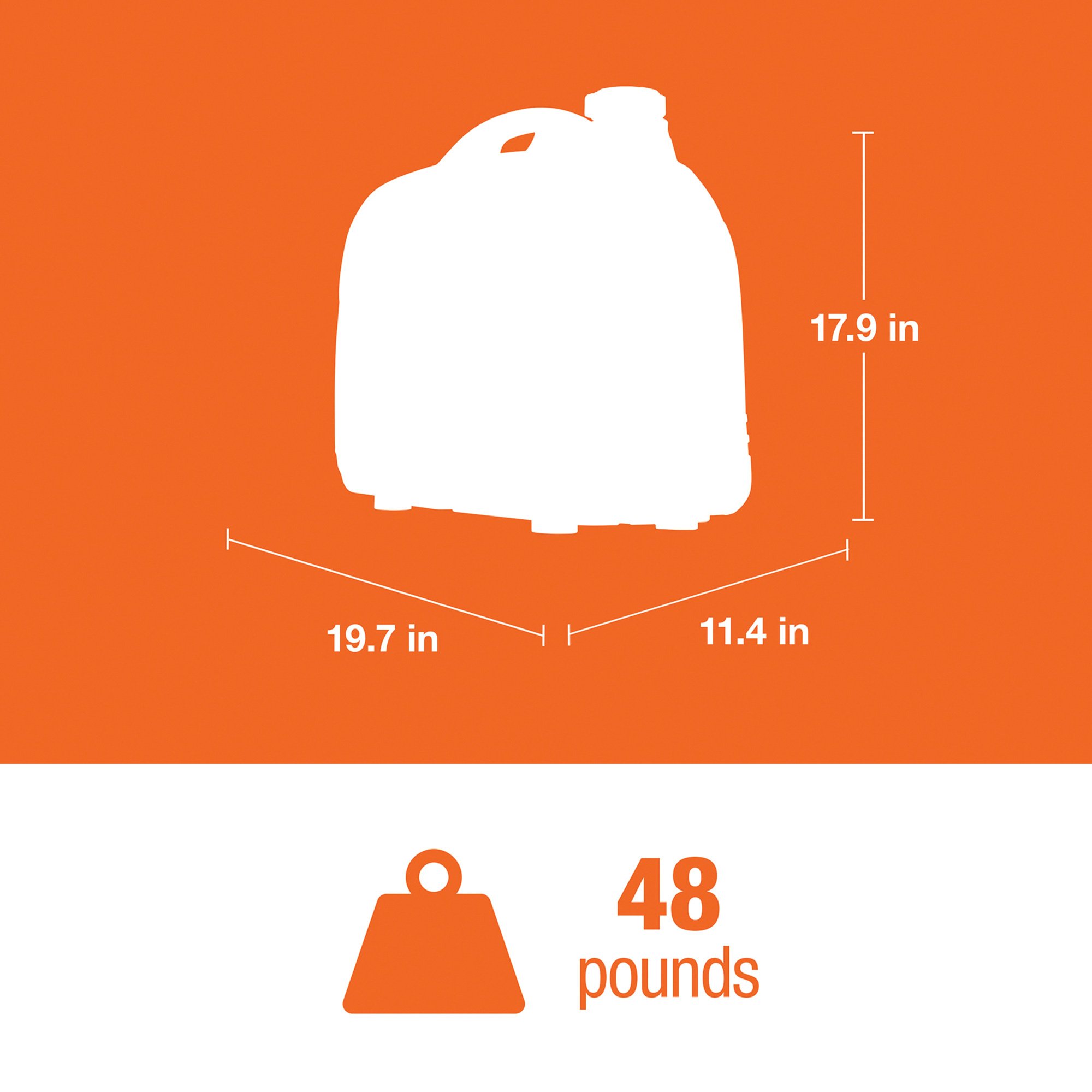 Generac Inverter Generator, 2500 Surge Watts, 2200 Rated Watts, Model ...