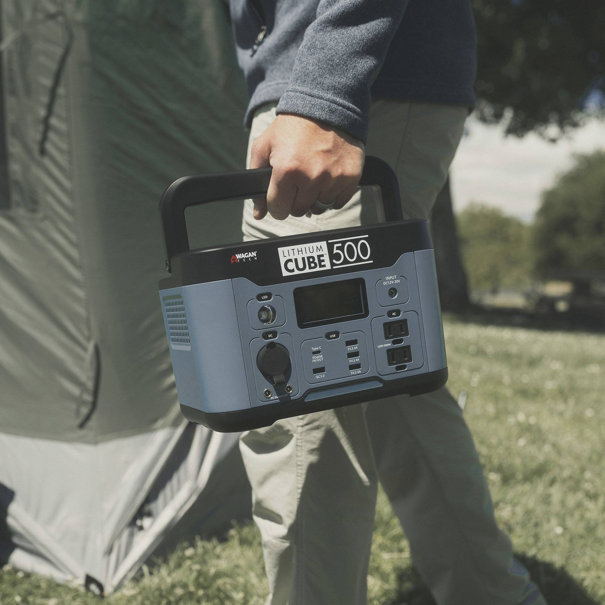 Wagan Lithium Cube 500 Pure Sine Wave Inverter, 600 Surge Watts, 500 ...