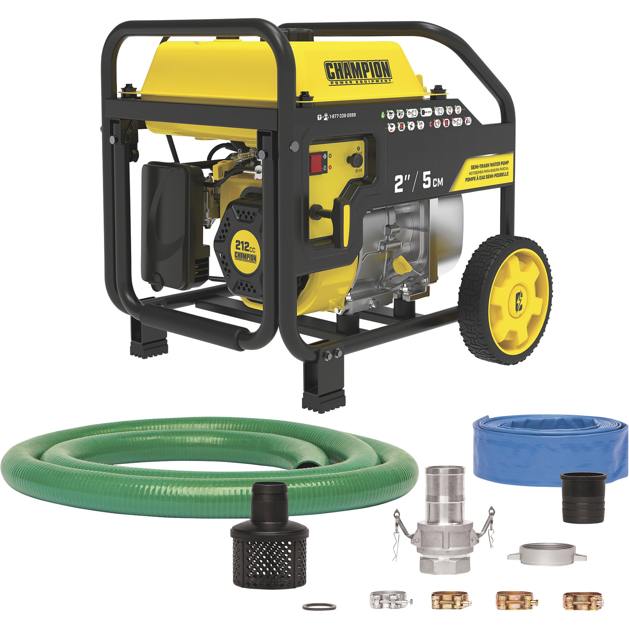 CPE Self-Priming Semi-Trash Water Pump with Accessory Kits — 2in. Ports ...