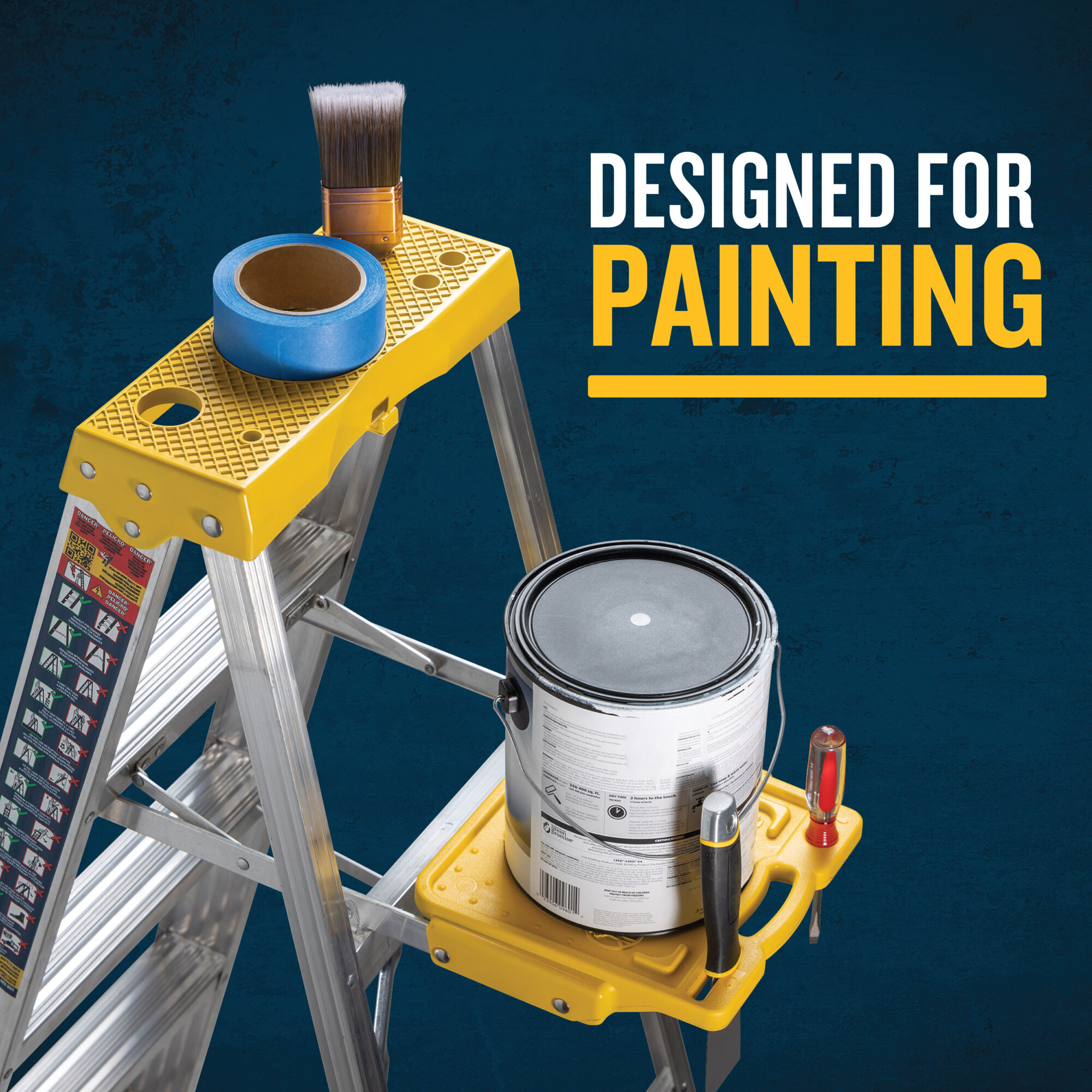 Werner Aluminum Step Ladder with Shelf, Type 1, 6ft., 250-Lb. Capacity ...